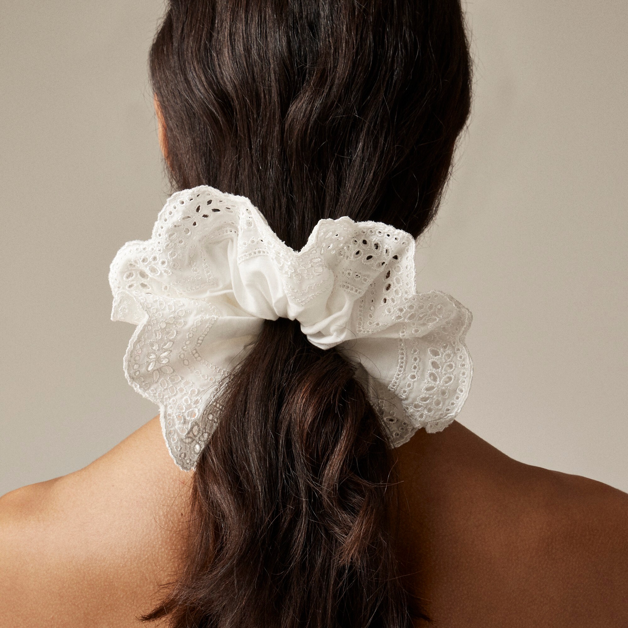 J.Crew: Eyelet Oversized Scrunchie For Women