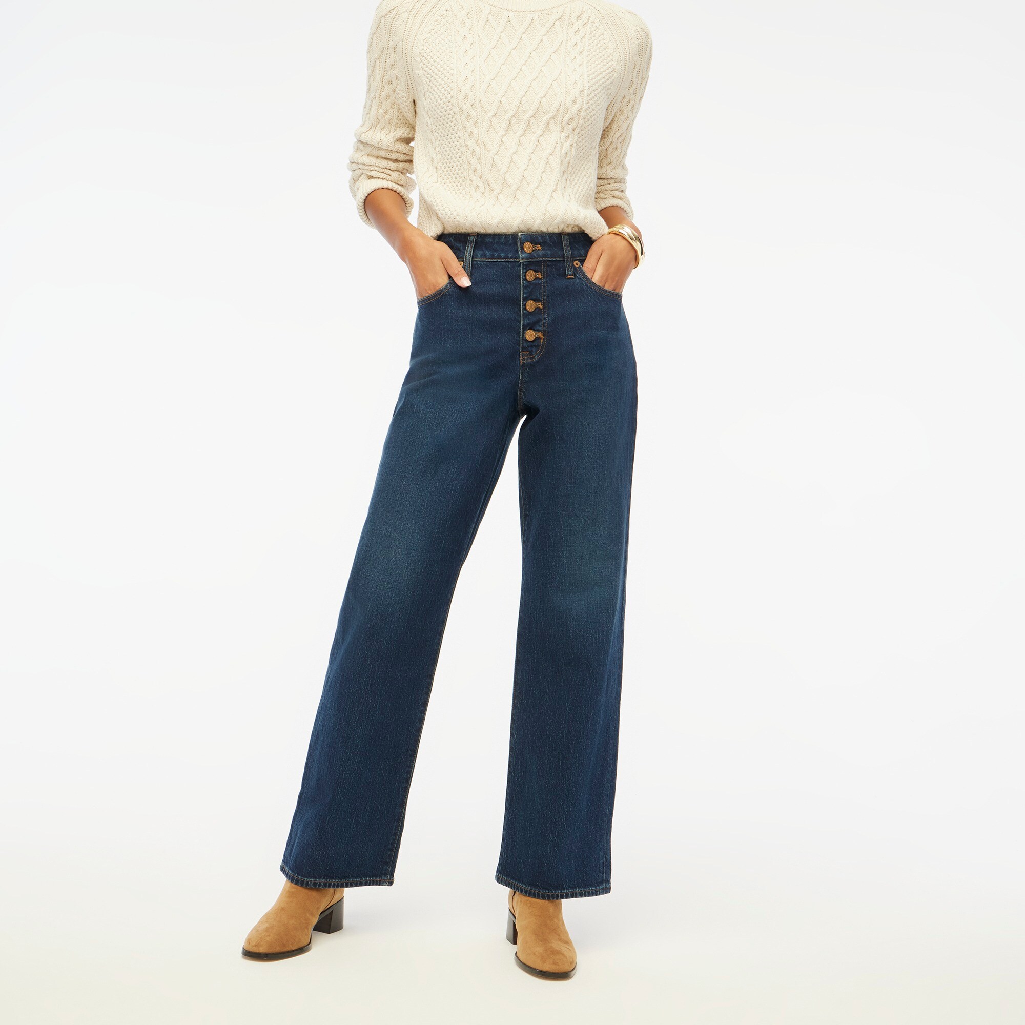 Factory: Curvy Full-length Wide-leg Jean In All-day Stretch For Women