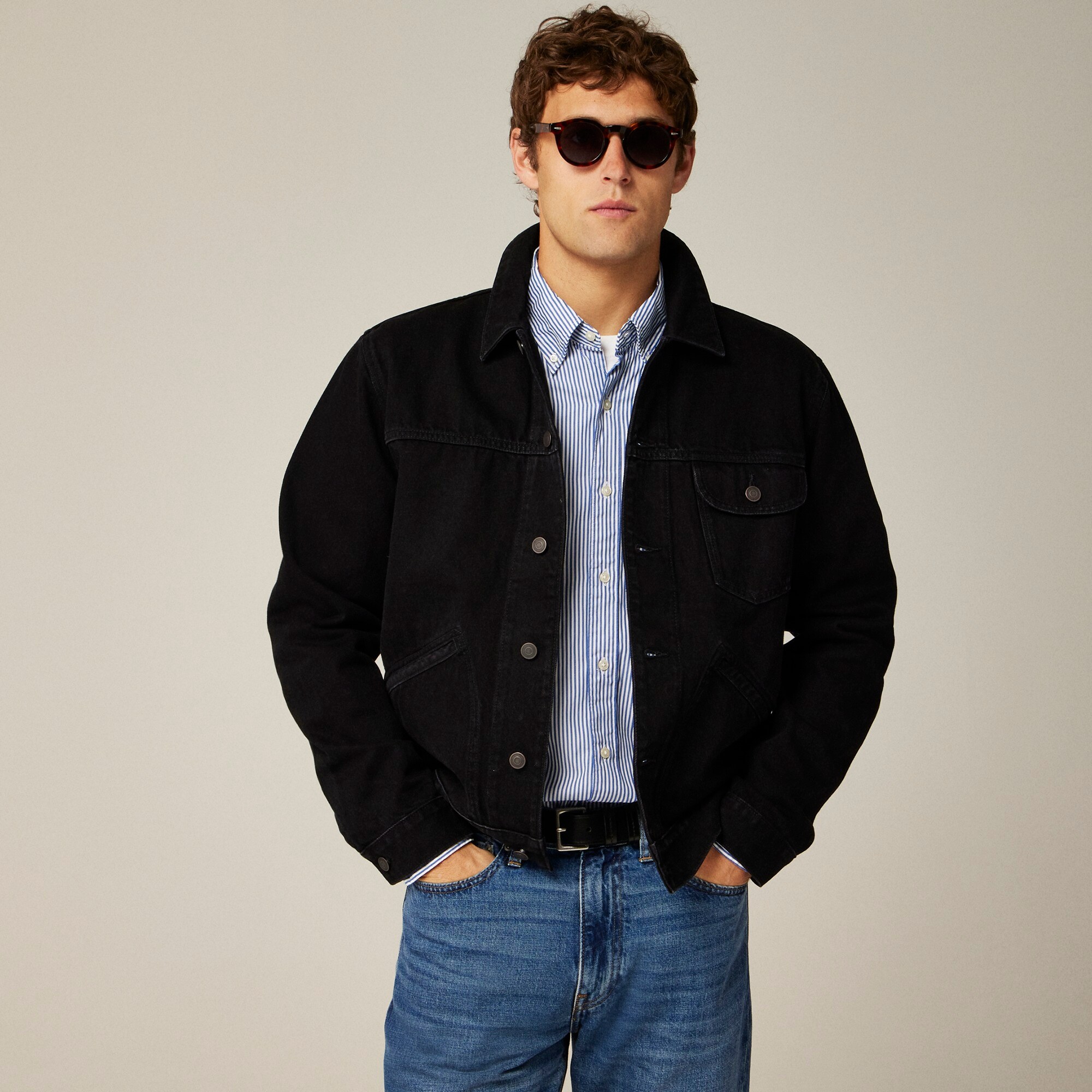 J.Crew: Denim Trucker Jacket For Men