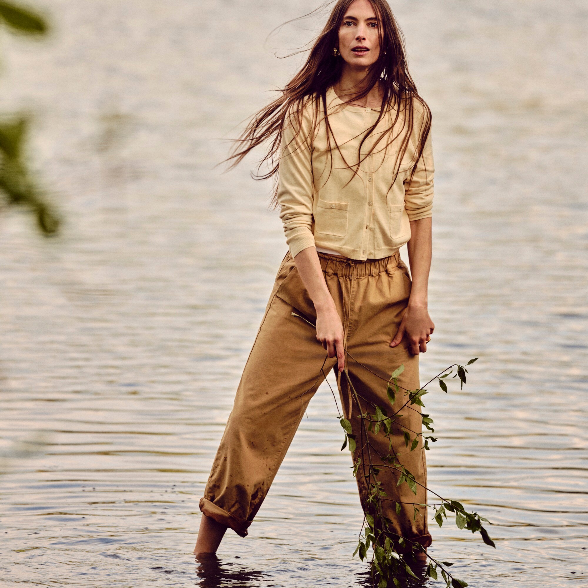 J.Crew: Drawstring Pant In Cotton Blend For Women