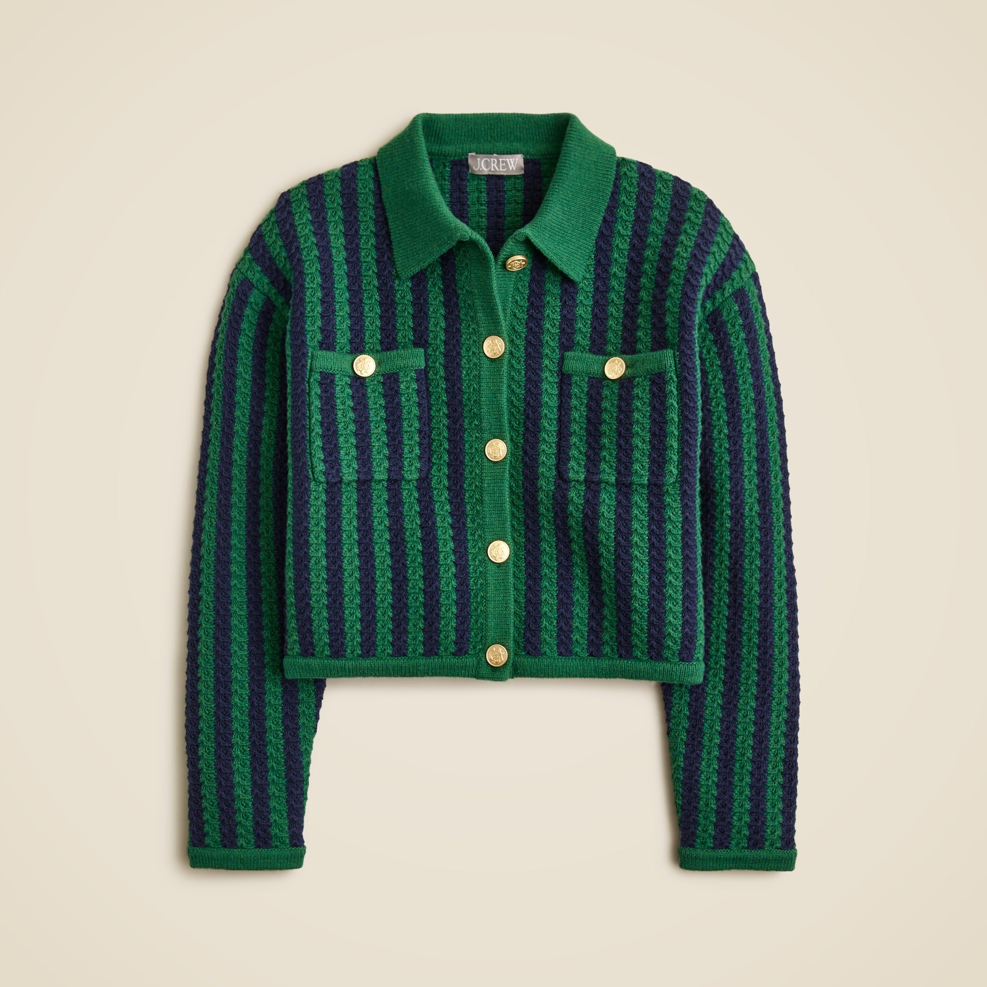 J.Crew: Sweater Lady Jacket In Chevron Stripe For Women