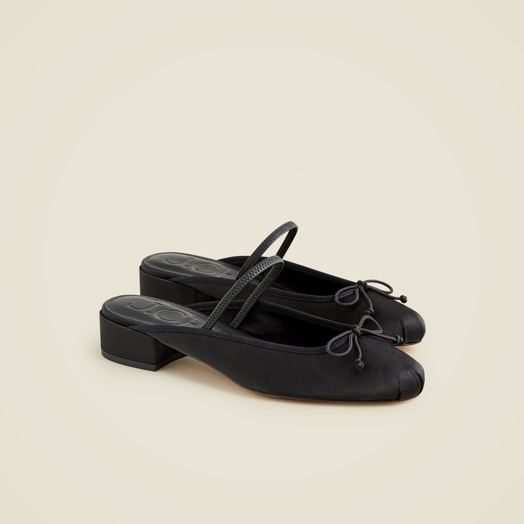 J.Crew: Teagan Ballet Mule Heels In Satin For Women