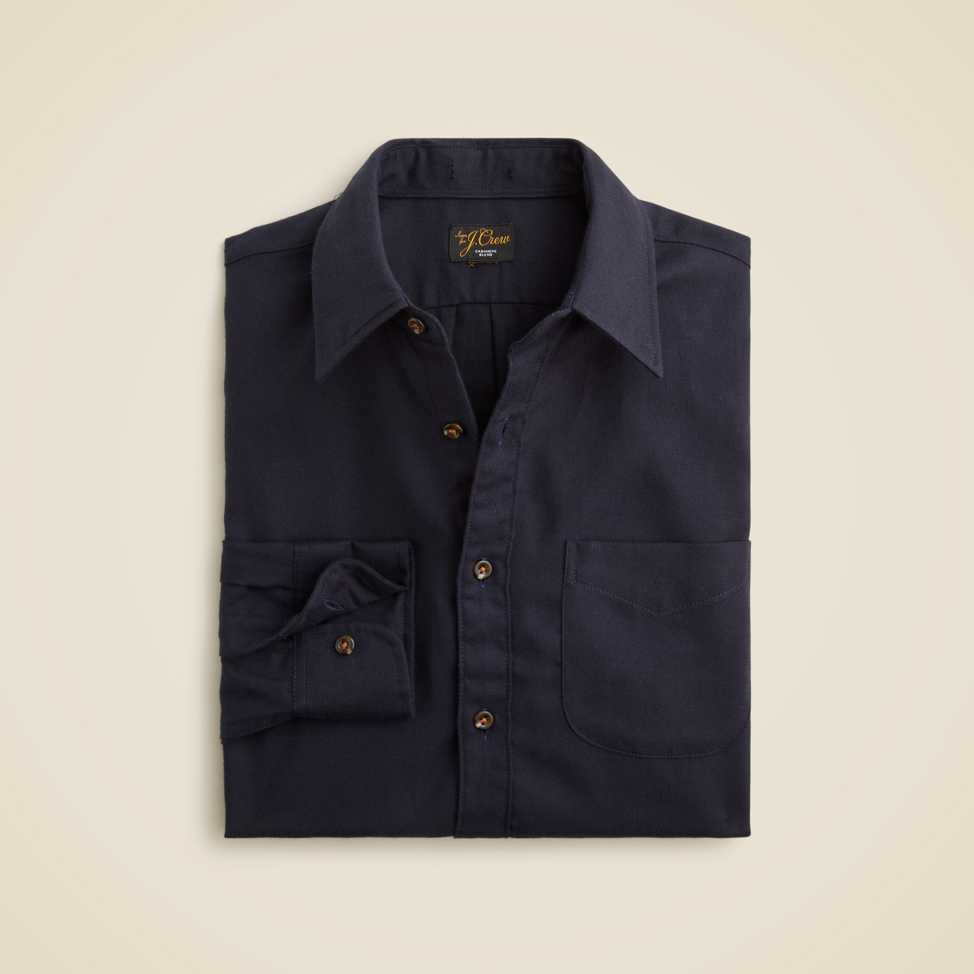 J.Crew: Cotton-cashmere Blend Shirt For Men