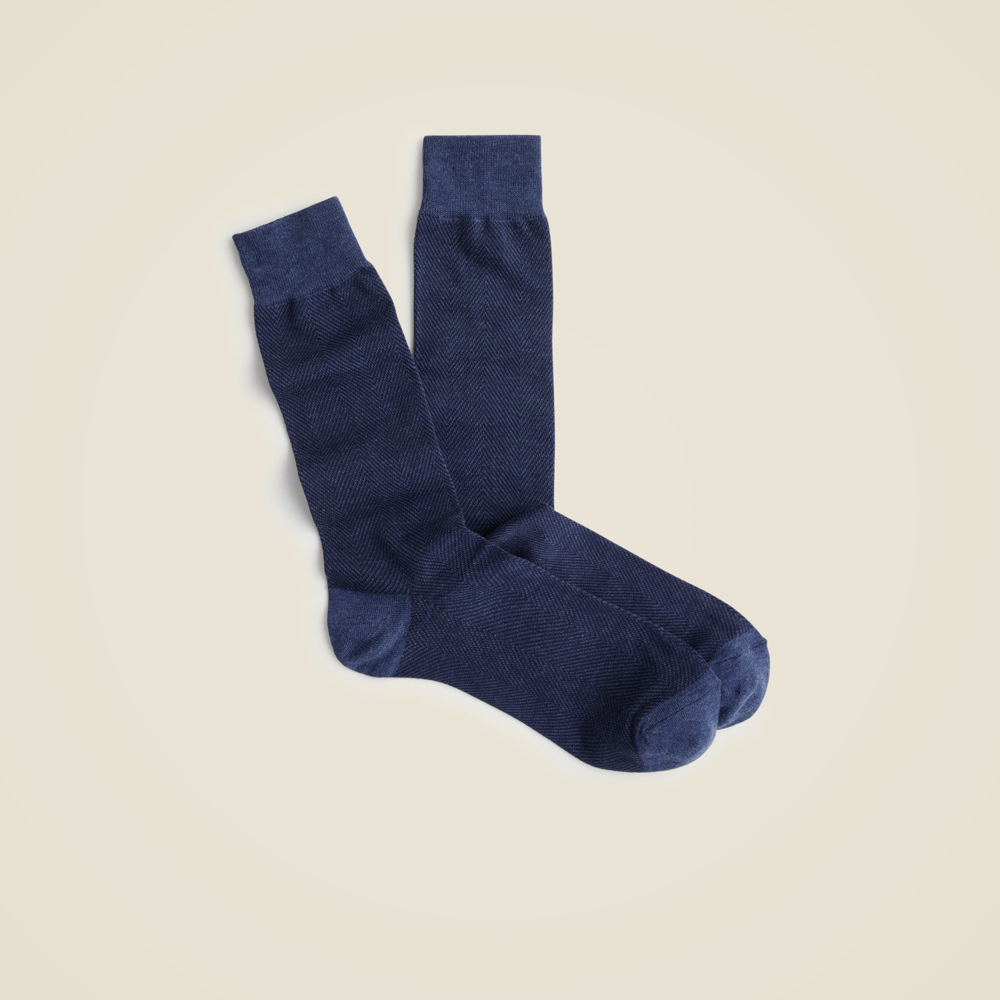 J.Crew: Dress Socks In Herringbone For Men