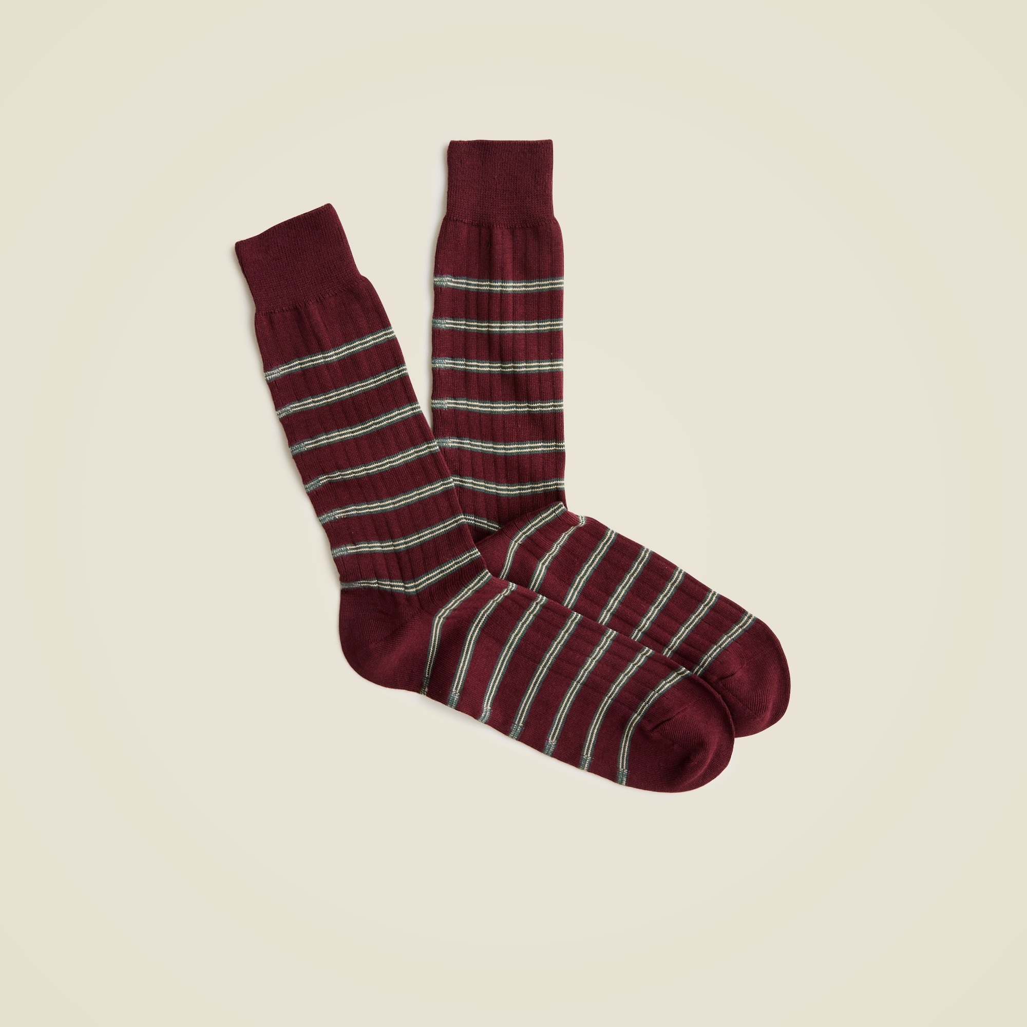 Cotton-blend Socks In Stripe For Men | J.Crew