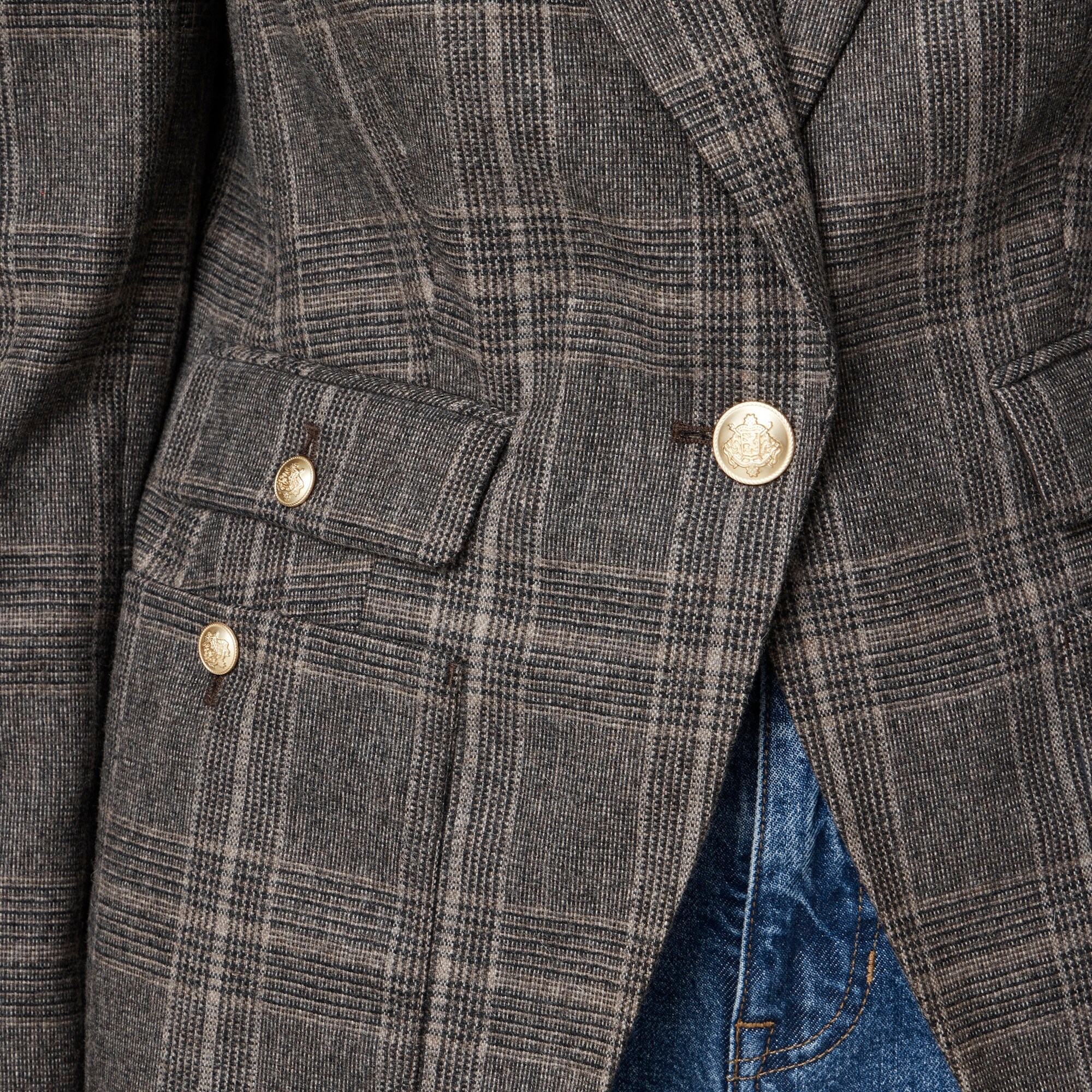 J.Crew: Vivienne Blazer In Plaid Italian Wool Blend For Women
