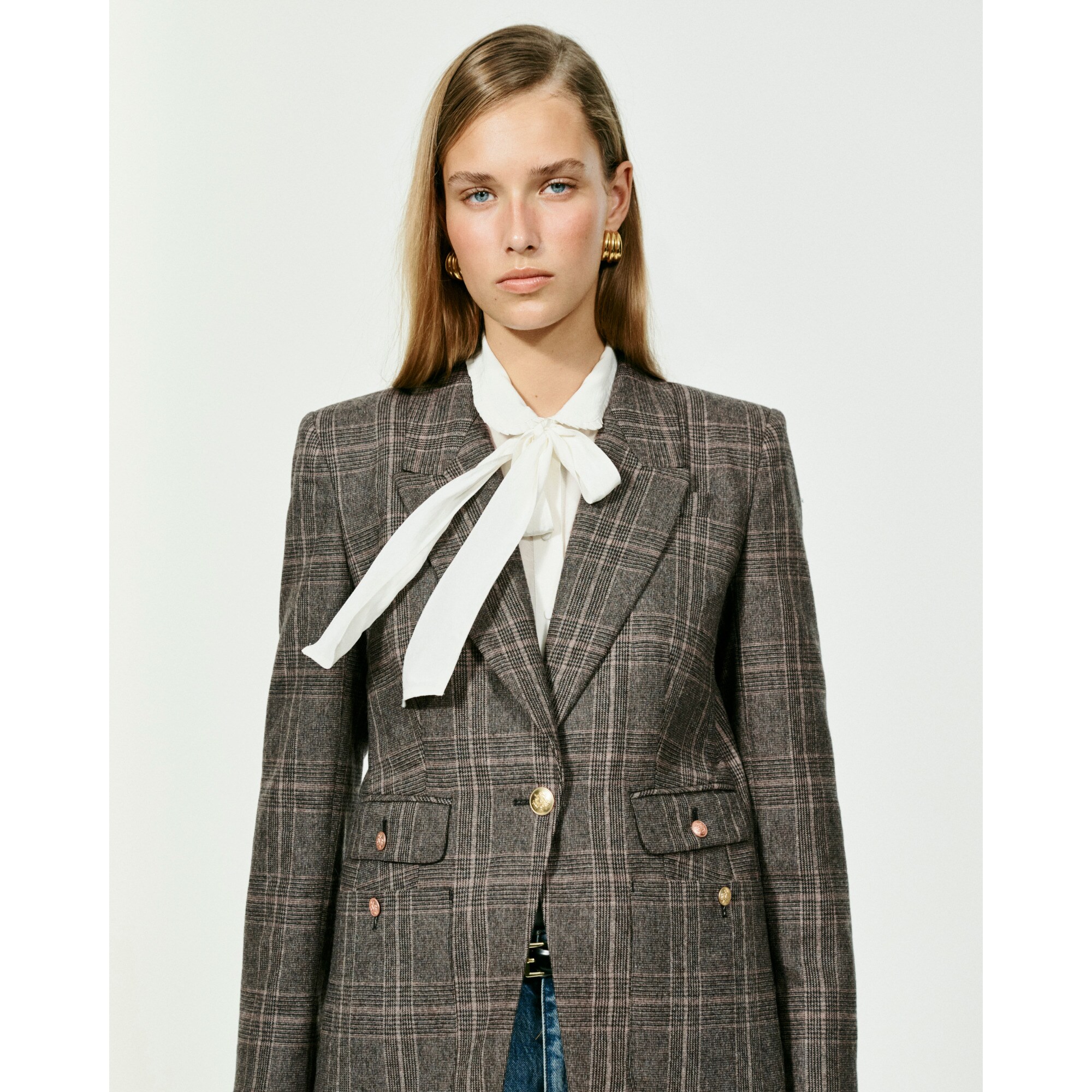 J.Crew: Vivienne Blazer In Plaid Italian Wool Blend For Women