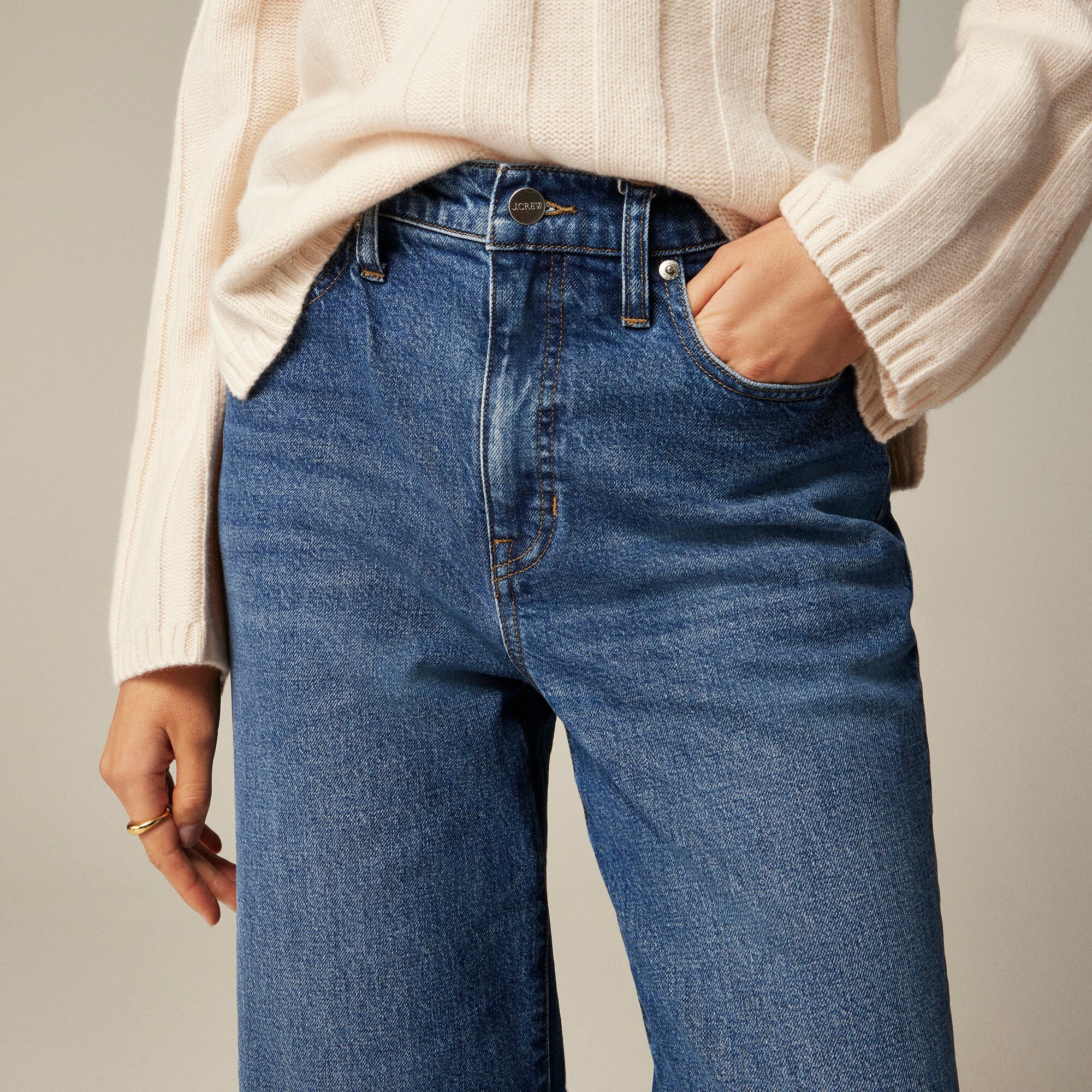 J.Crew: High-rise Slim Wide Jean In 1996 Semi-stretch For Women