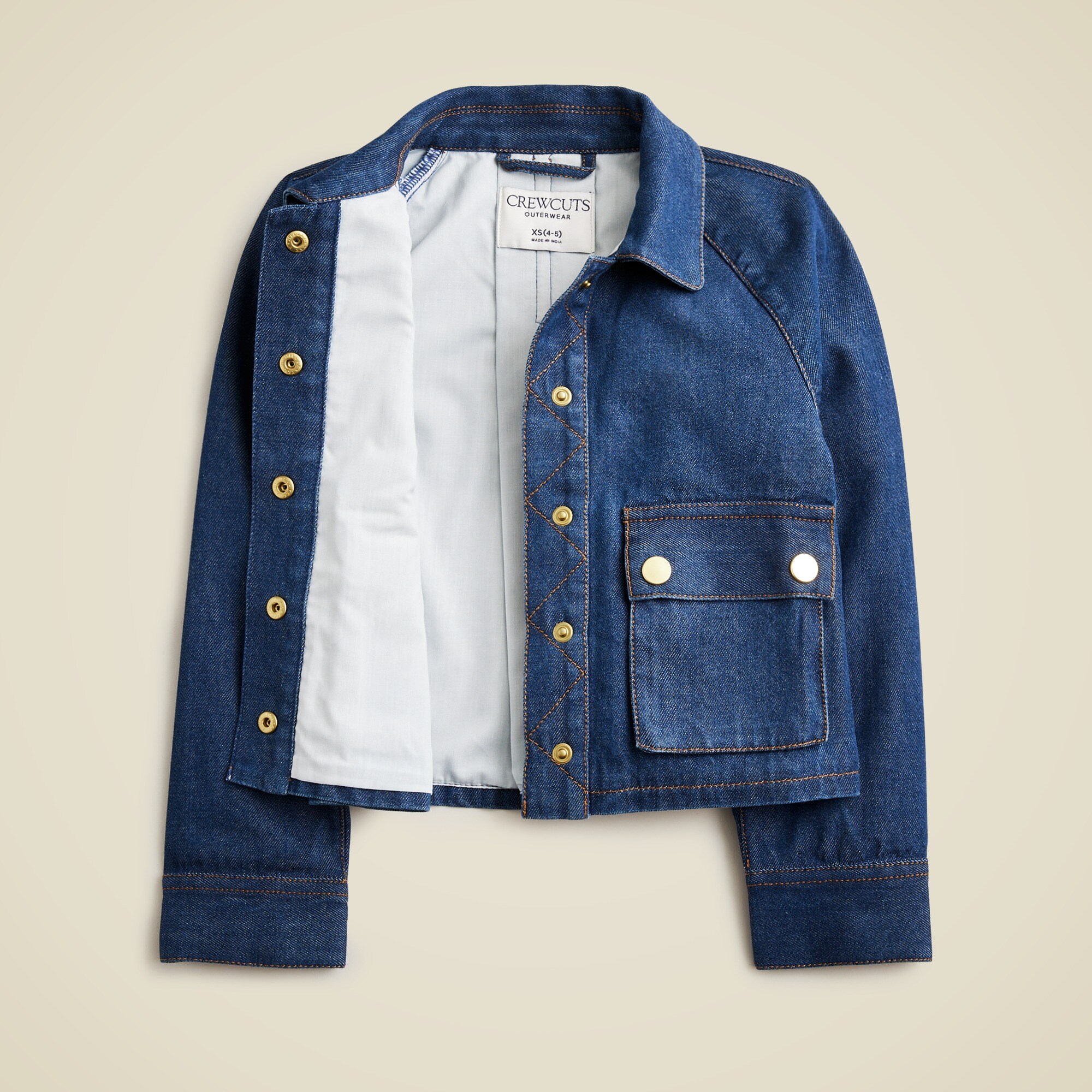 J.Crew: Girls' Drapey Denim Jacket For Girls