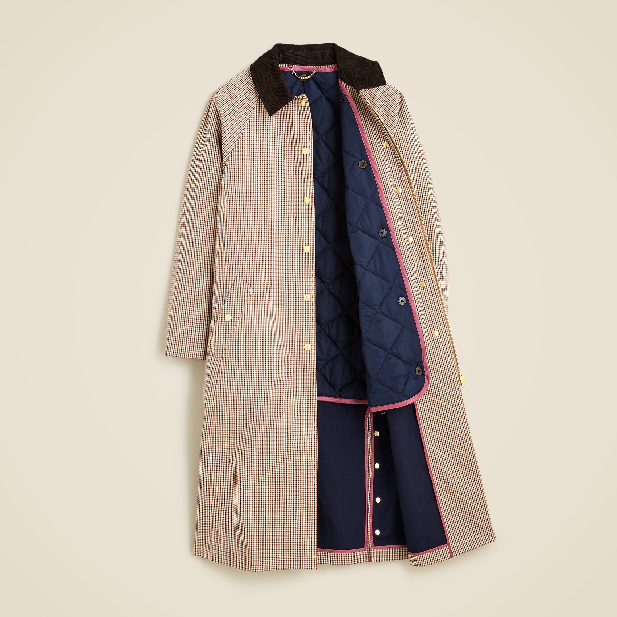 J.Crew: Long Barn Jacket™ In Plaid For Women