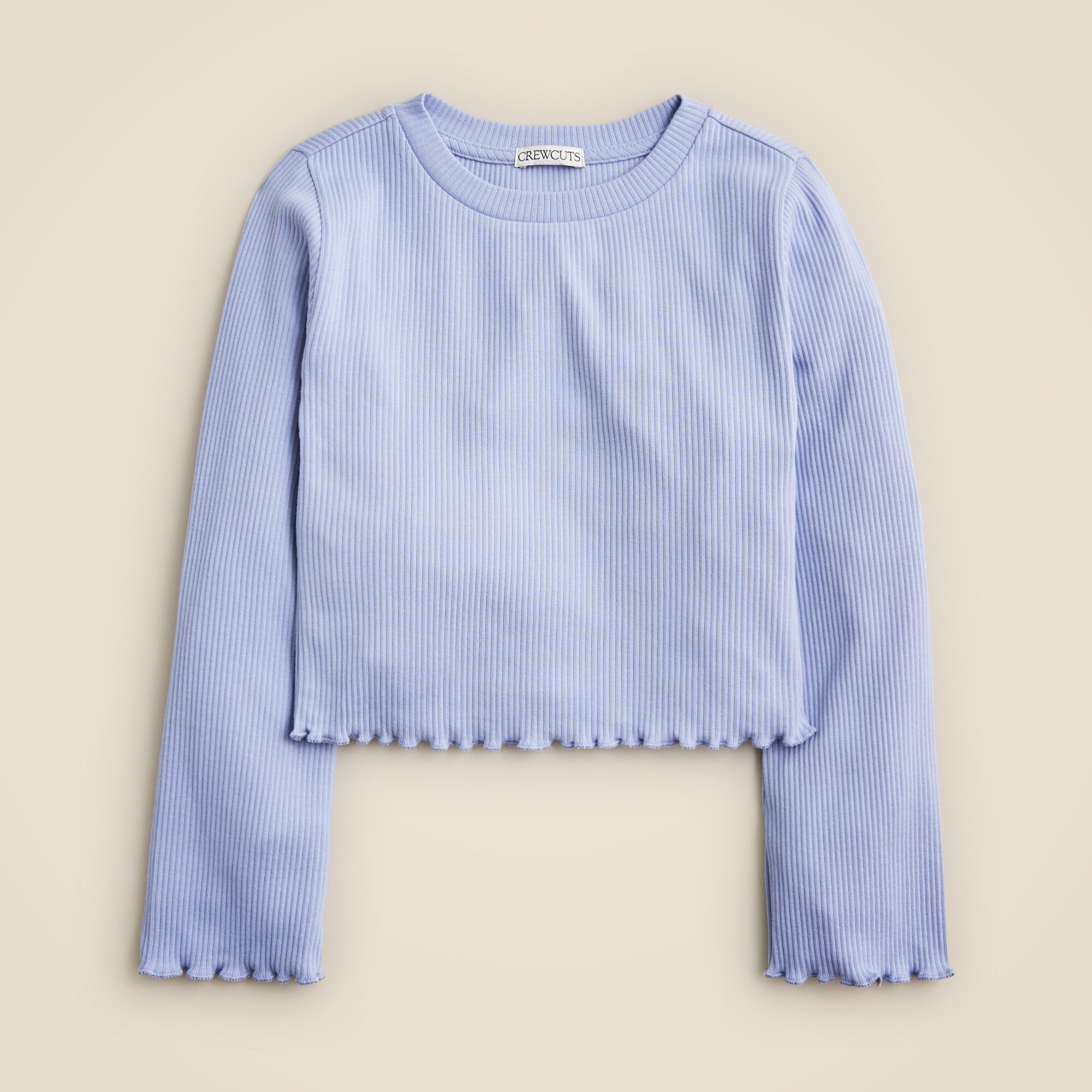 J.Crew: Girls' Flared-sleeve Everyday Shirt In Vintage Rib For Girls