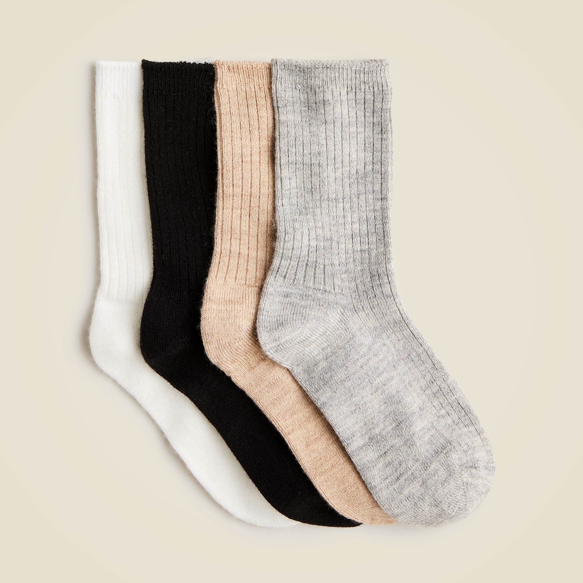 J.Crew: Kids' Ribbed Trouser Socks Four-pack For Girls