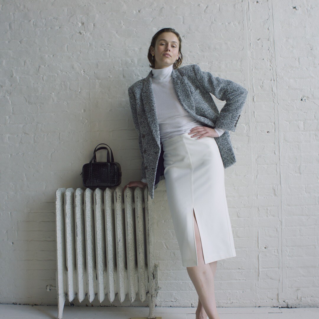 J.Crew: Relaxed Double-breasted Blazer In Italian Flecked Herringbone ...