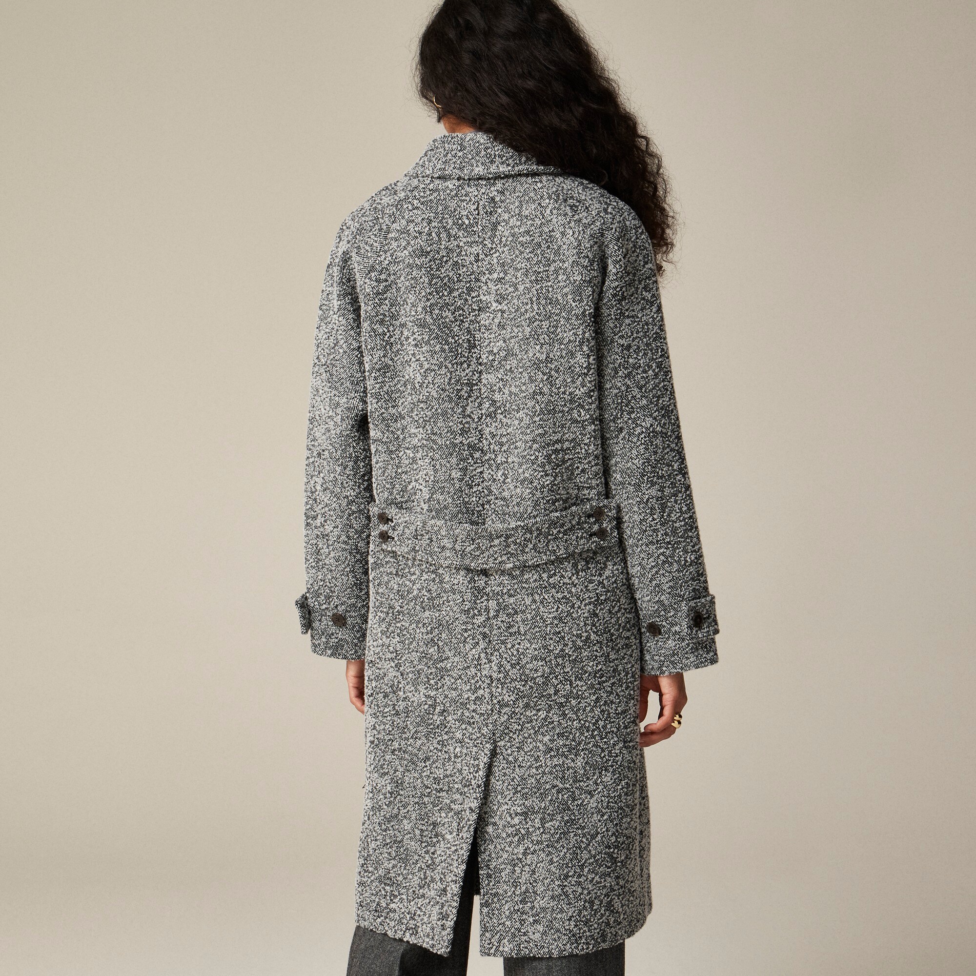 J.Crew: Relaxed Topcoat In Italian Flecked Herringbone For Women
