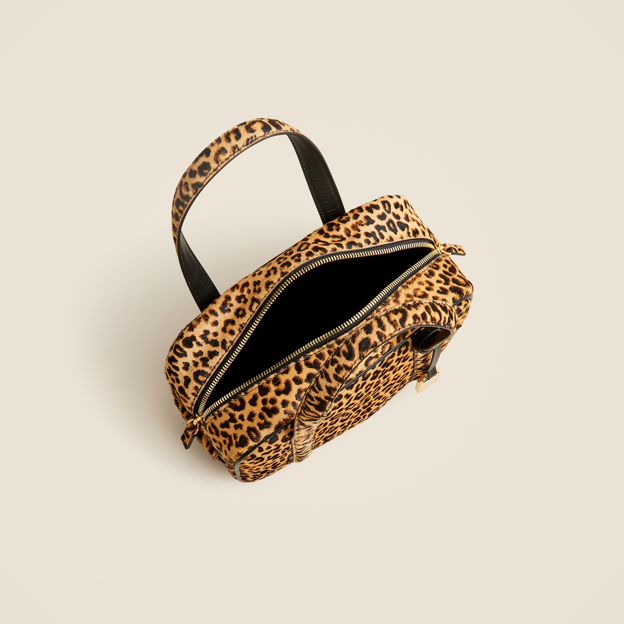 J.Crew: Bowler Bag In Leopard Calf Hair For Women