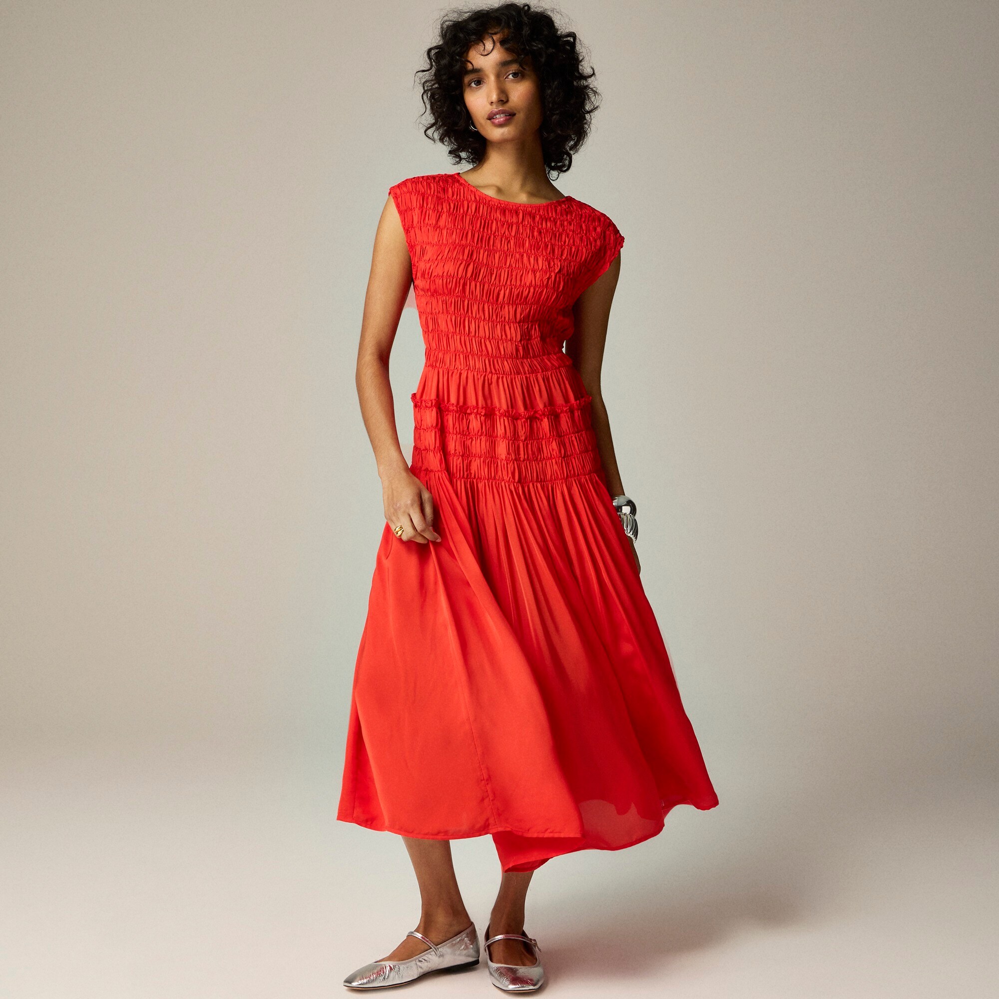 J.Crew: Maude Dress In Drapey Viscose Twill For Women