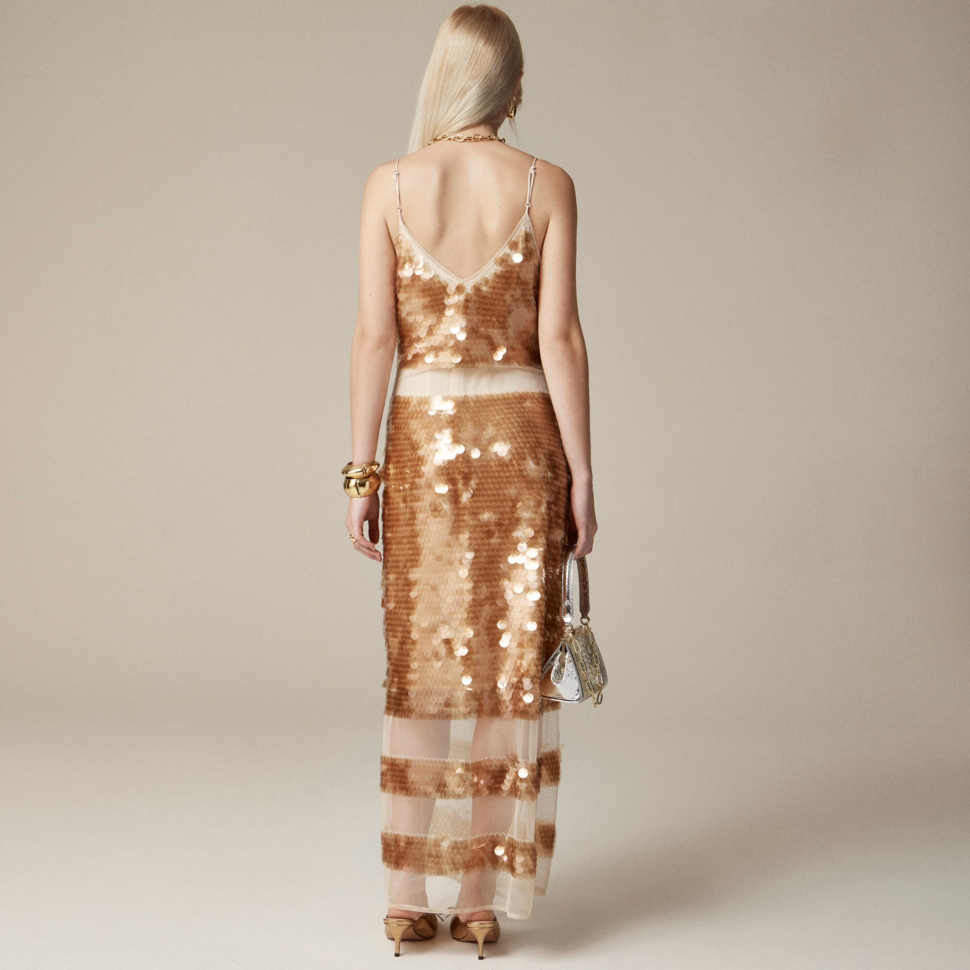 J.Crew: Collection Sequin Panel Dress For Women