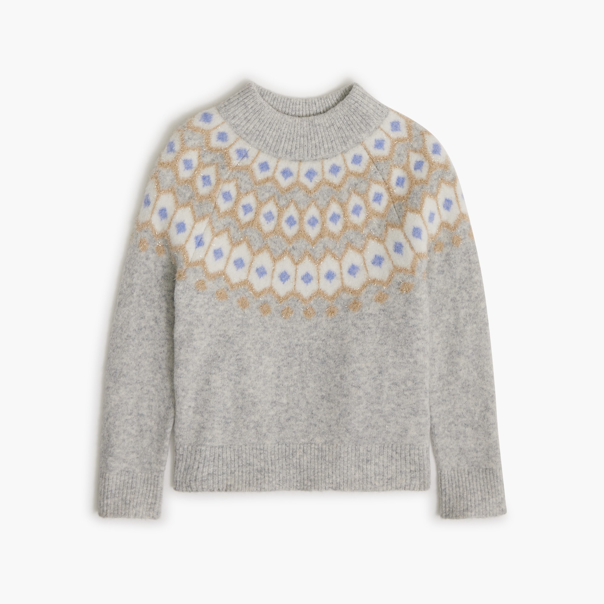 Factory: Girls' Fair Isle Sweater In Extra-soft Yarn For Girls