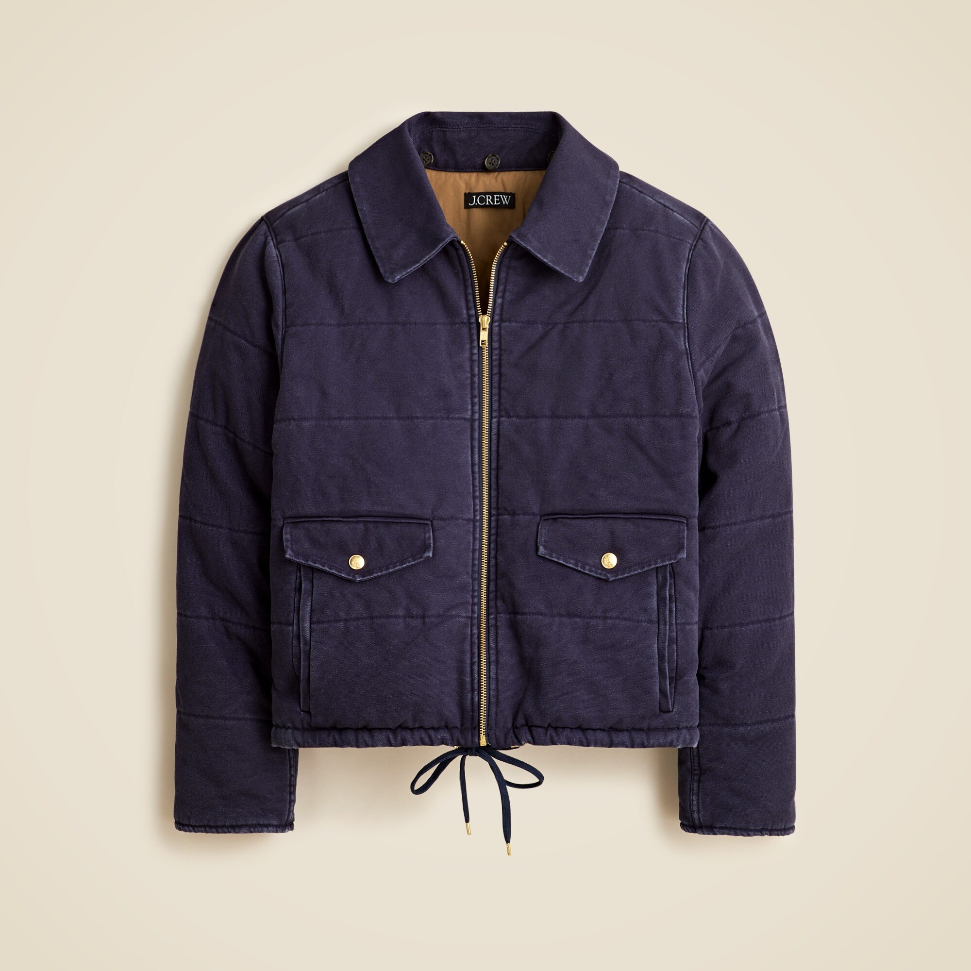 J.Crew: Quilted Rugged Canvas Jacket For Women