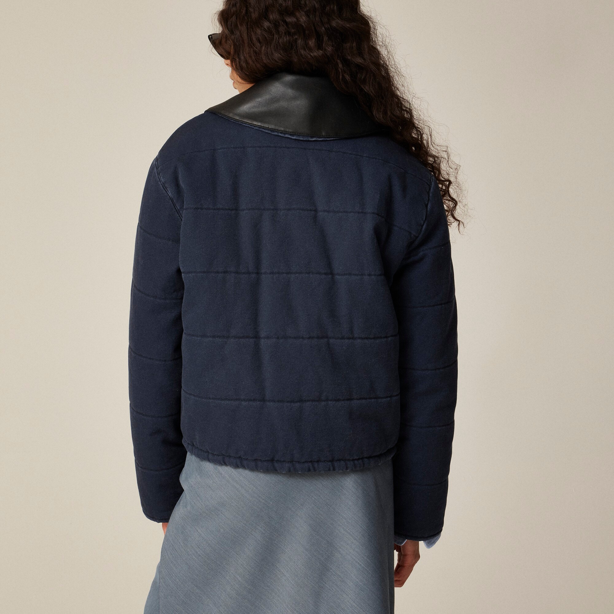 J.Crew: Quilted Rugged Canvas Jacket For Women