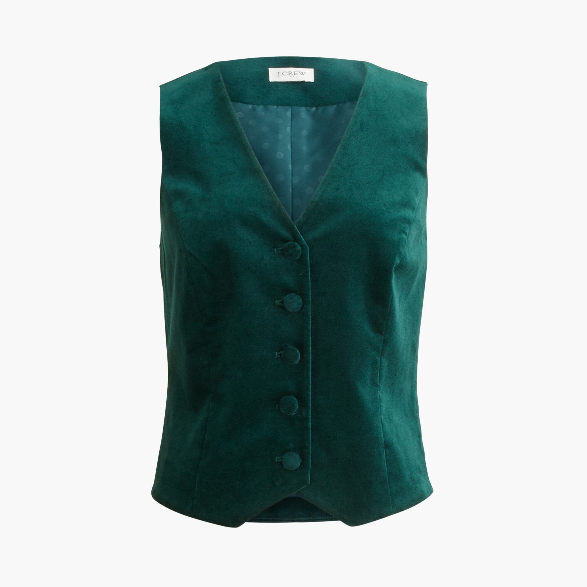 Factory: Velvet Button-front Vest For Women