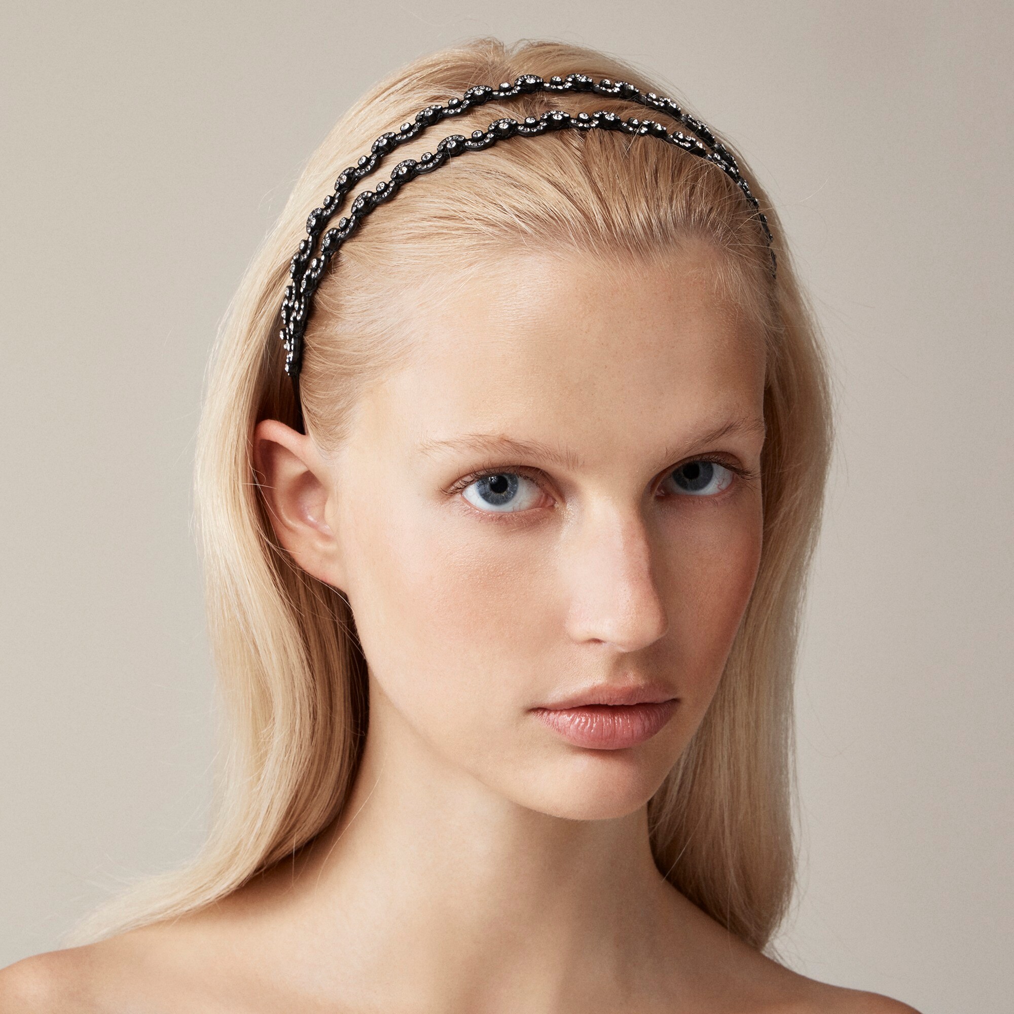 J.Crew: Double Rhinestone Headband For Women