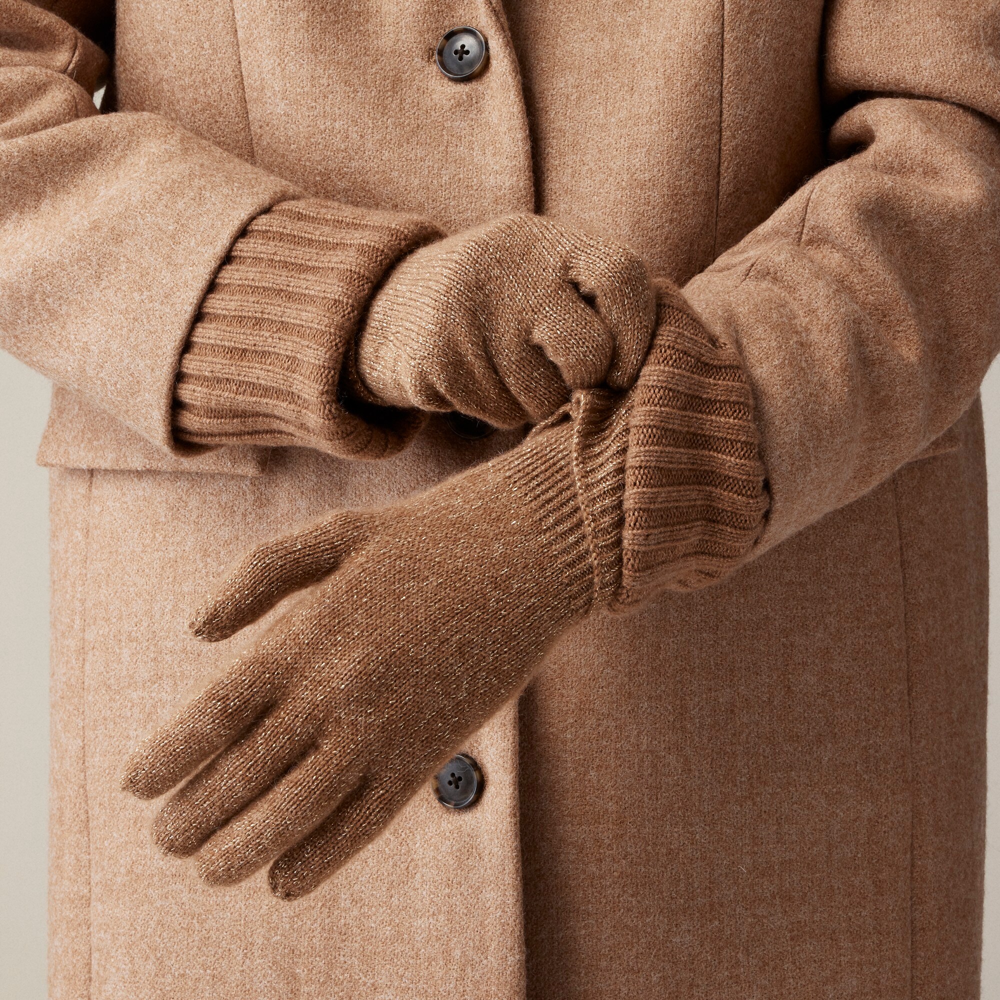J.Crew: Cashmere Gloves With Lurex® Metallic Threads For Women