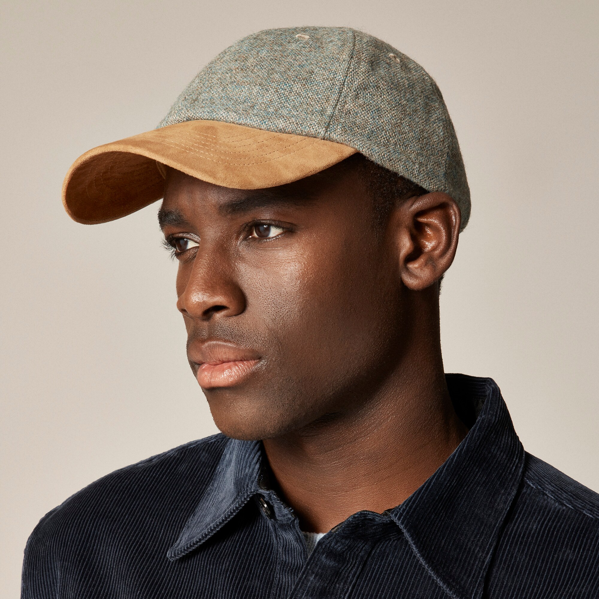 Wool Tweed Baseball Cap For Men | J.Crew