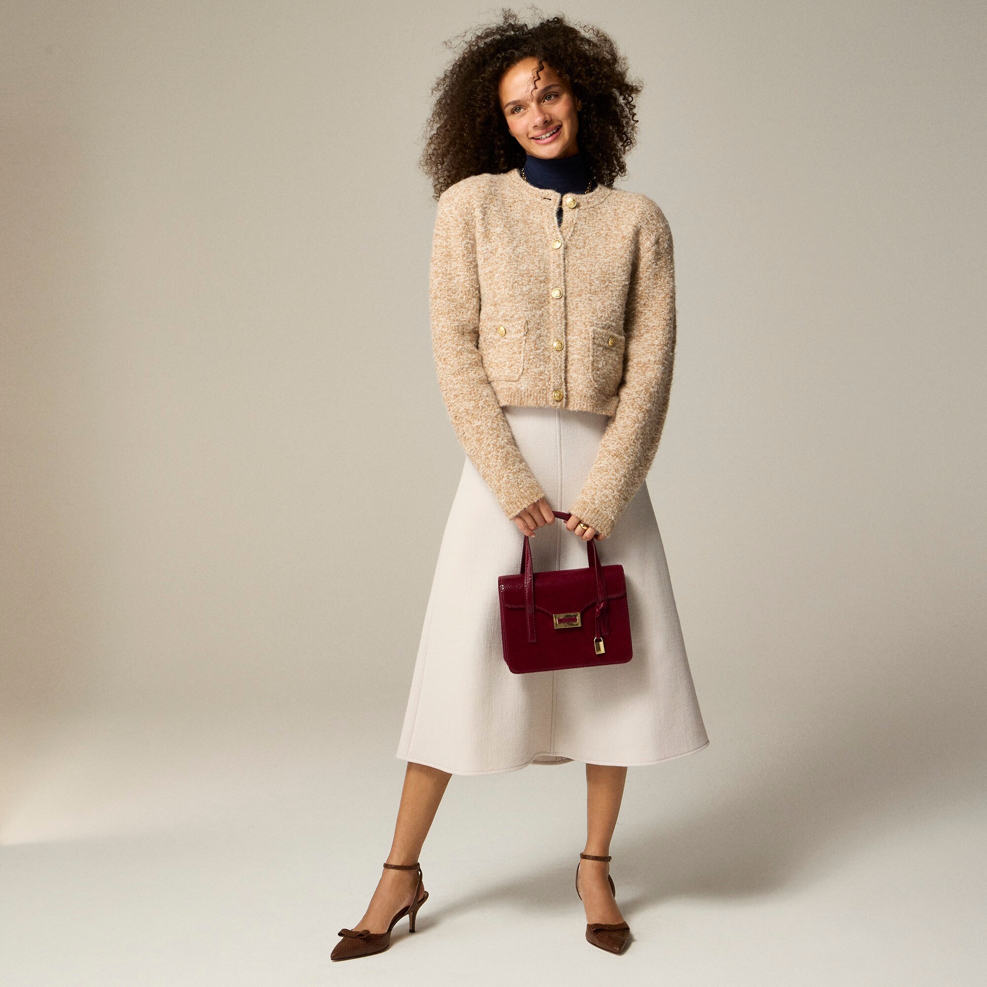 J.Crew: Sweater Lady Jacket In Stretch Wool Blend For Women