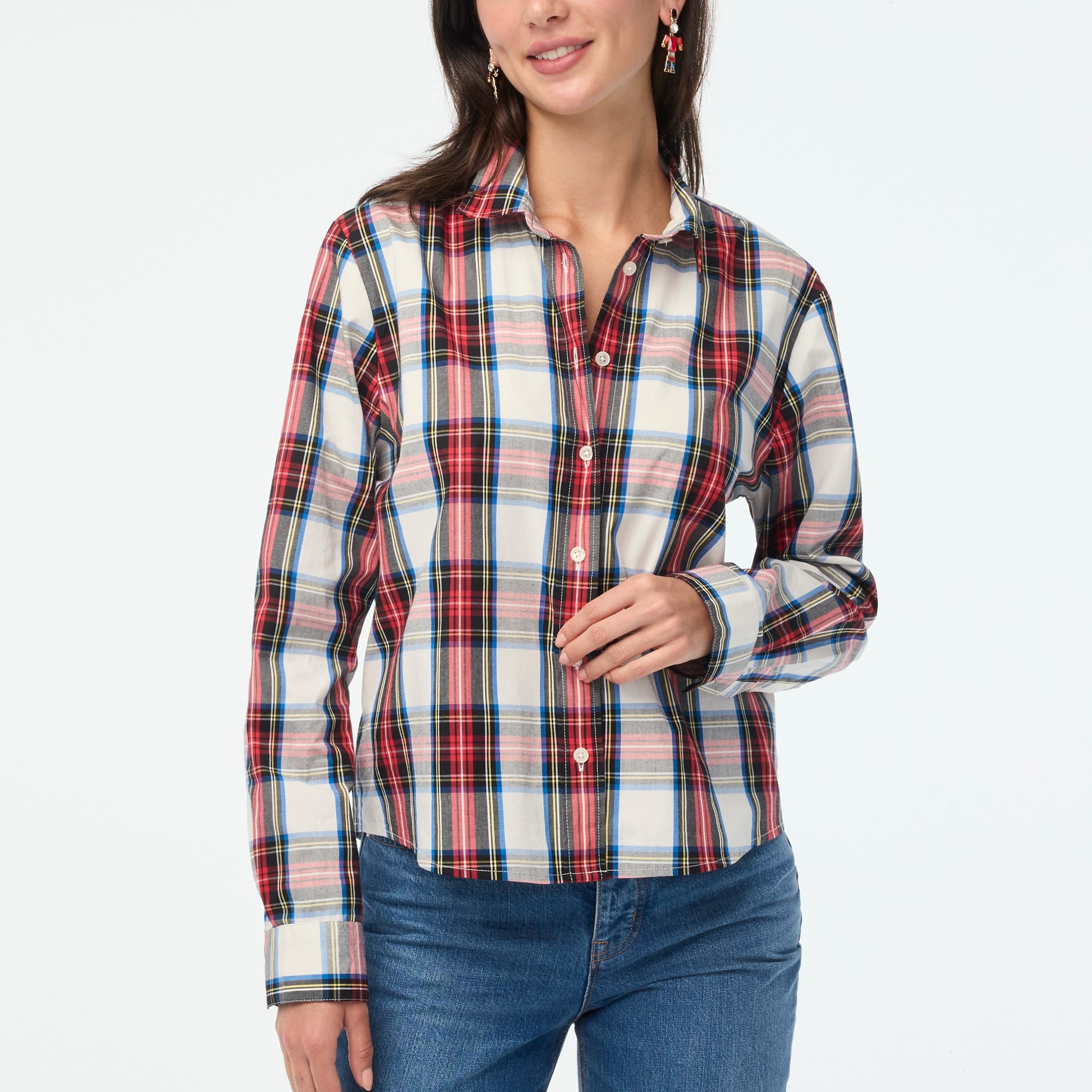 Factory: Tartan Modern Button-down For Women