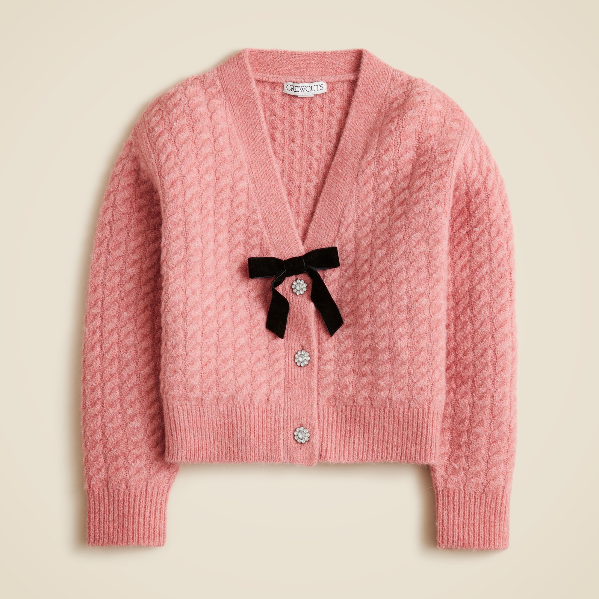 J.Crew: Girls' Cable-knit Cardigan In Supersoft Yarn For Girls