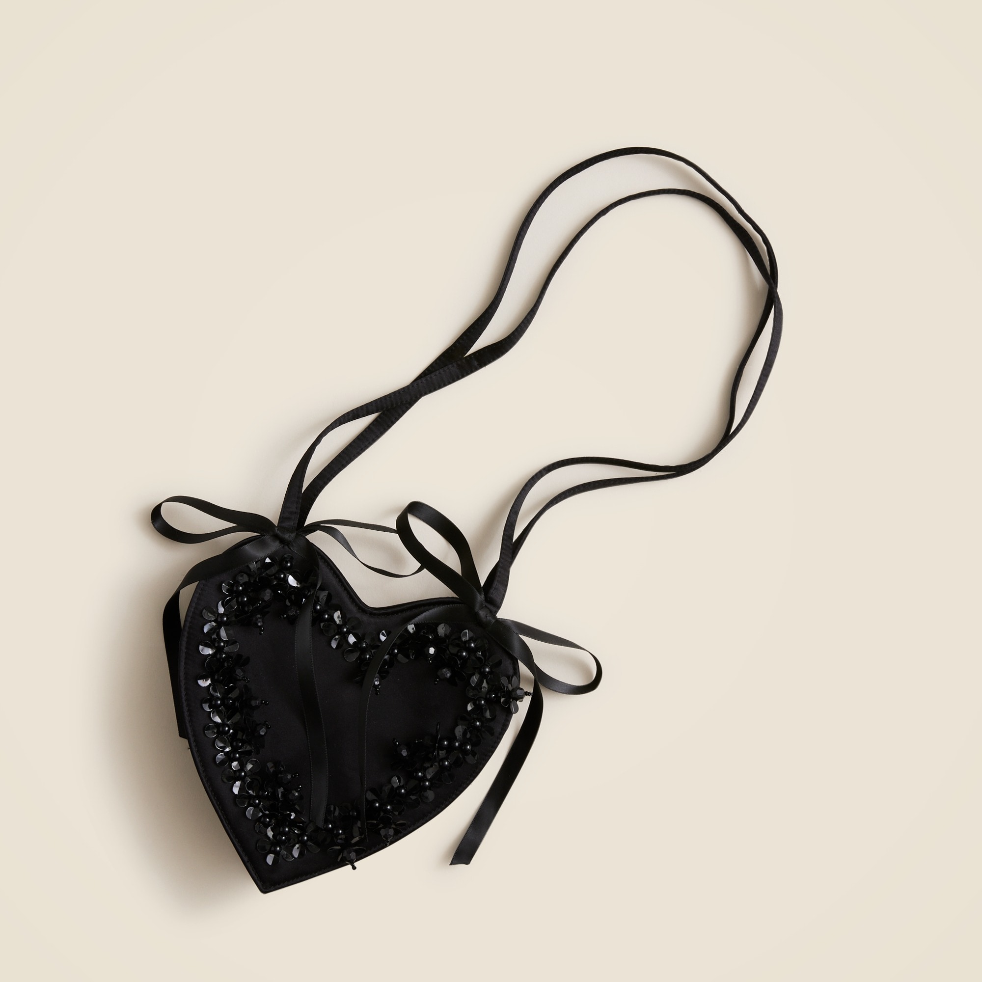 Girls' Embellished Satin Heart Purse For Girls | J.Crew