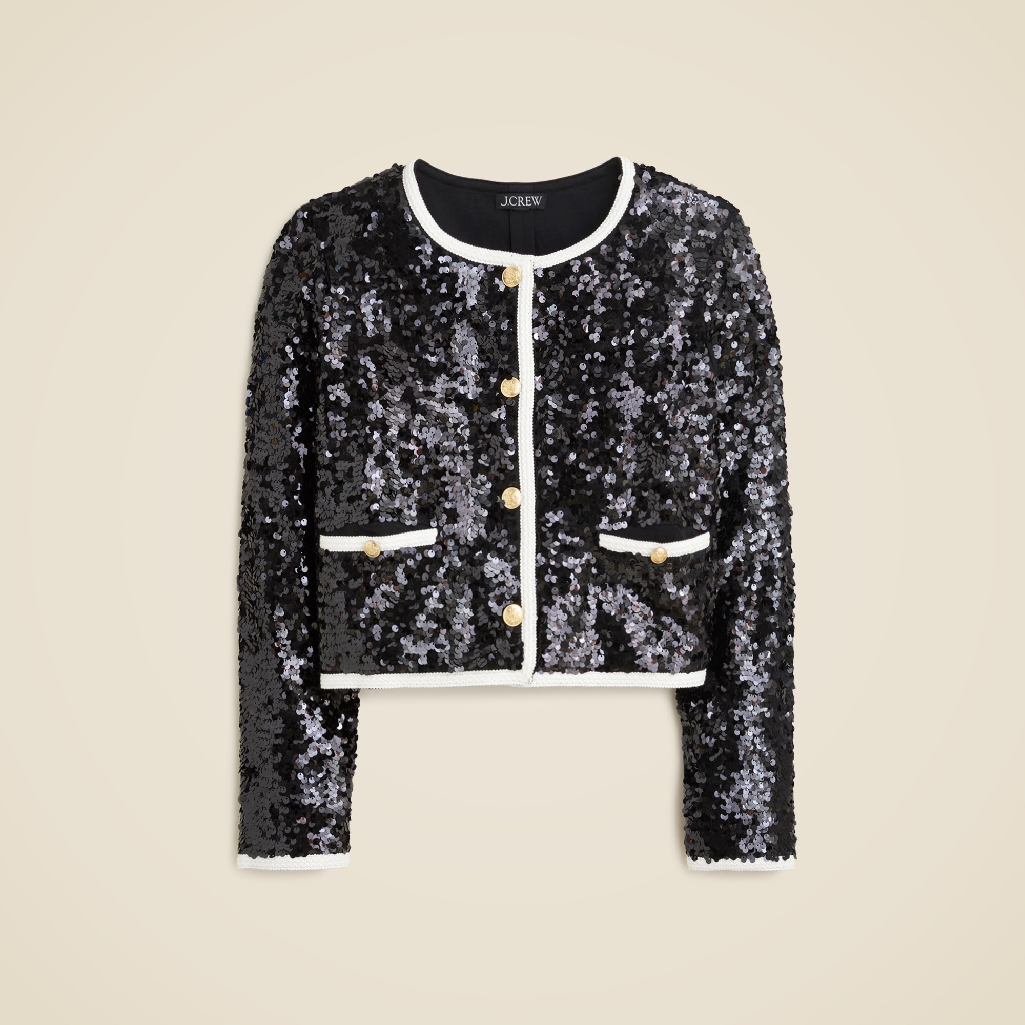 Mariner Jersey Lady Jacket With Sequins For Women | J.Crew