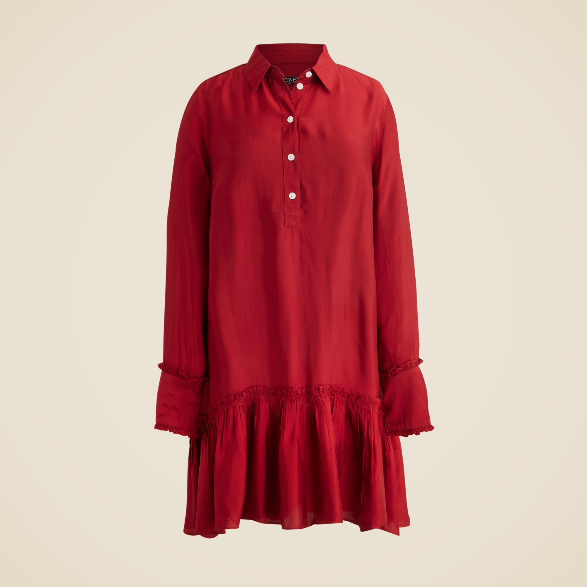 J.Crew: Amelia Popover Shirtdress In Drapey Viscose Twill For Women
