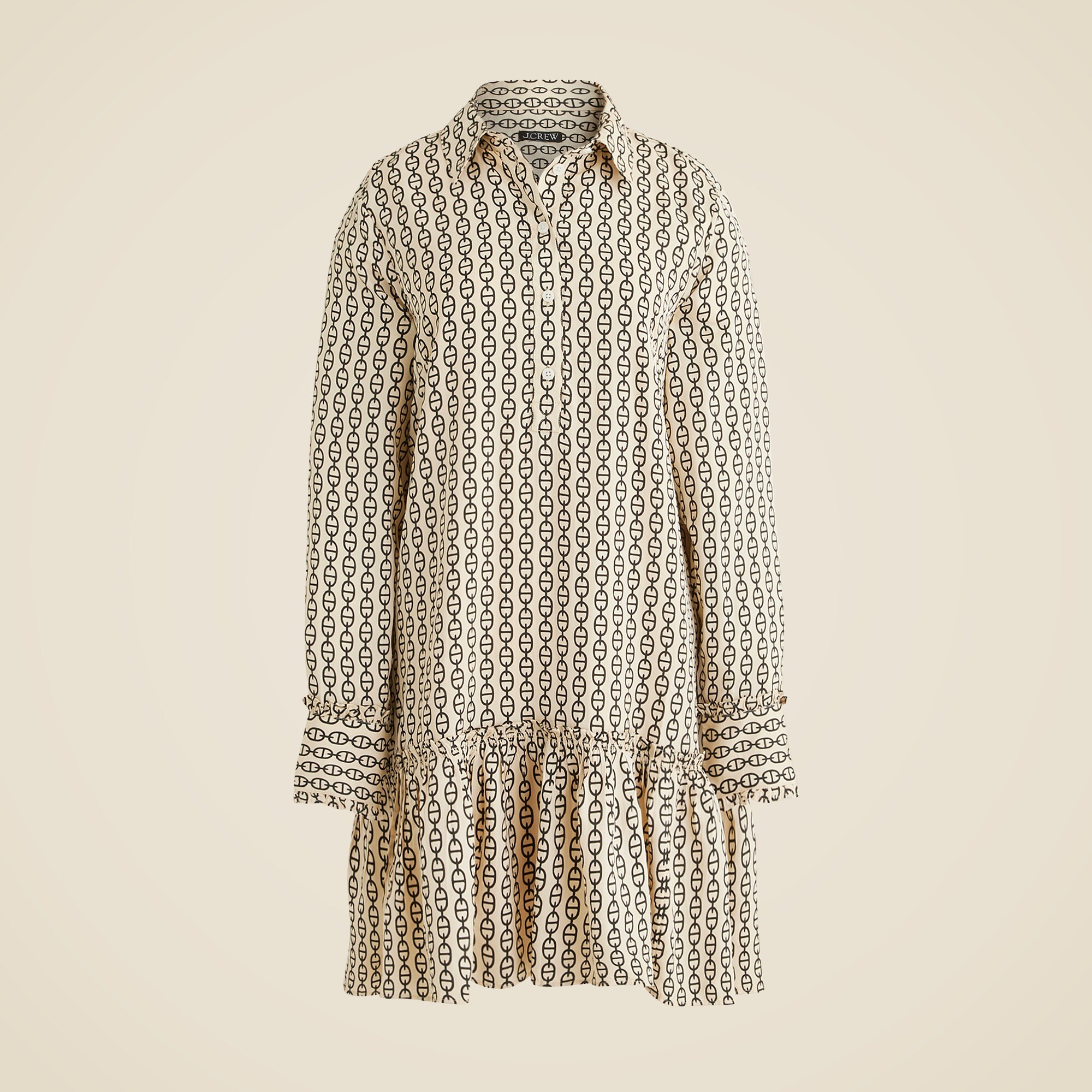 J.Crew: Amelia Popover Shirtdress In Vintage Links Prints For Women