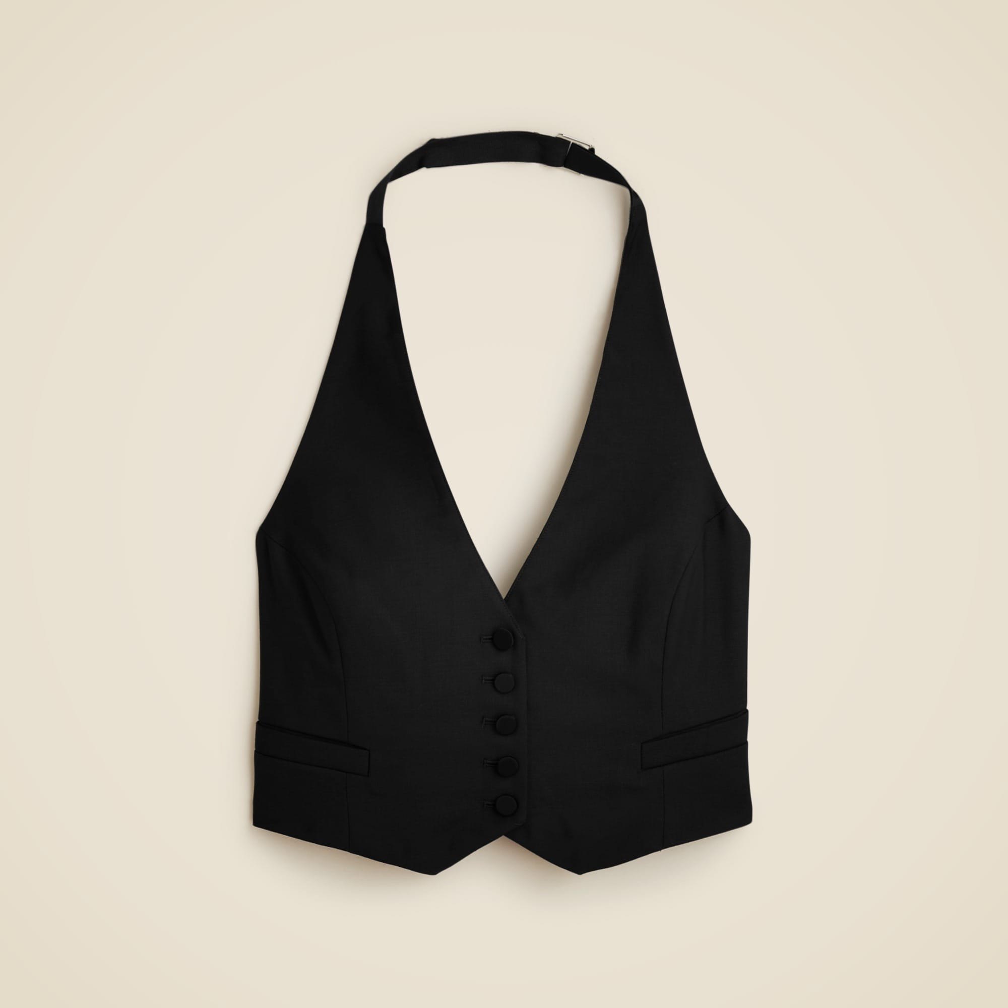 Collection Open-back Vest In Italian Tuxedo Wool For Women | J.Crew