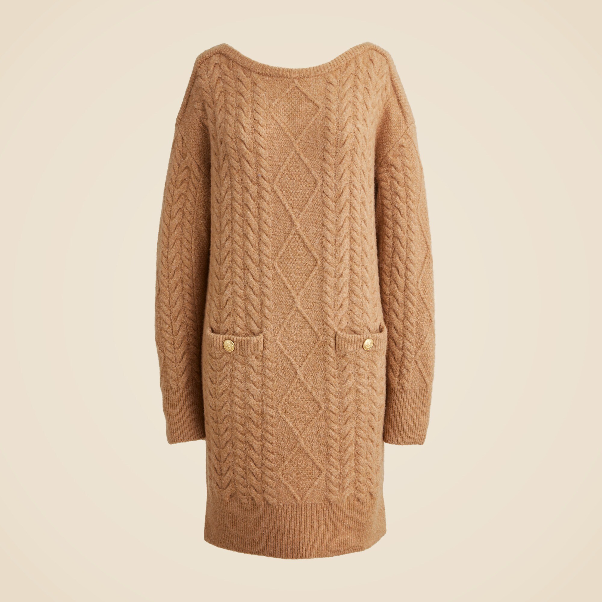 J.Crew: Relaxed Cable-knit Sweater Dress For Women
