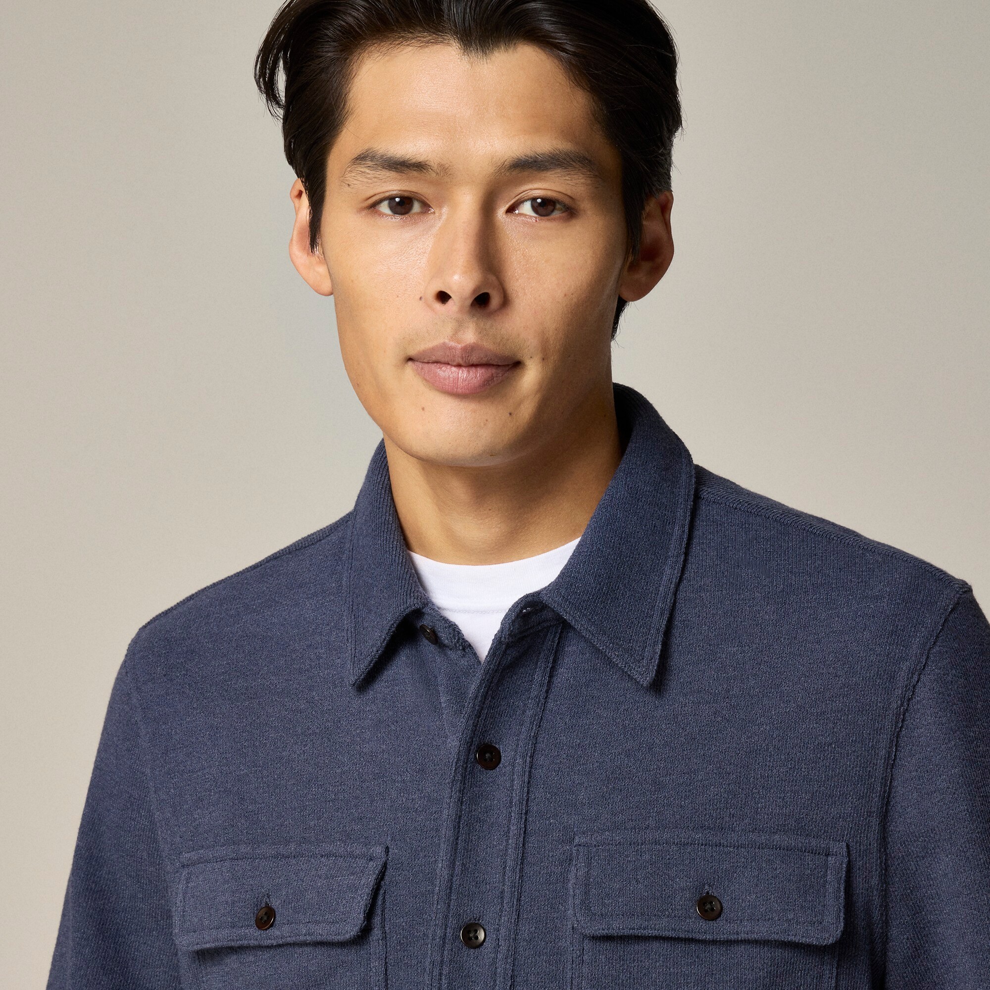 J.Crew: Long-sleeve Textured Sweater-tee Shirt For Men