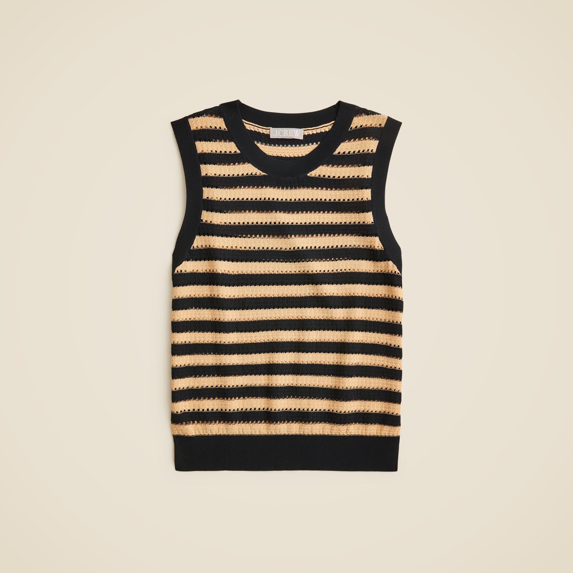 Pointelle-stitch Sweater Shell In Stripe For Women | J.Crew