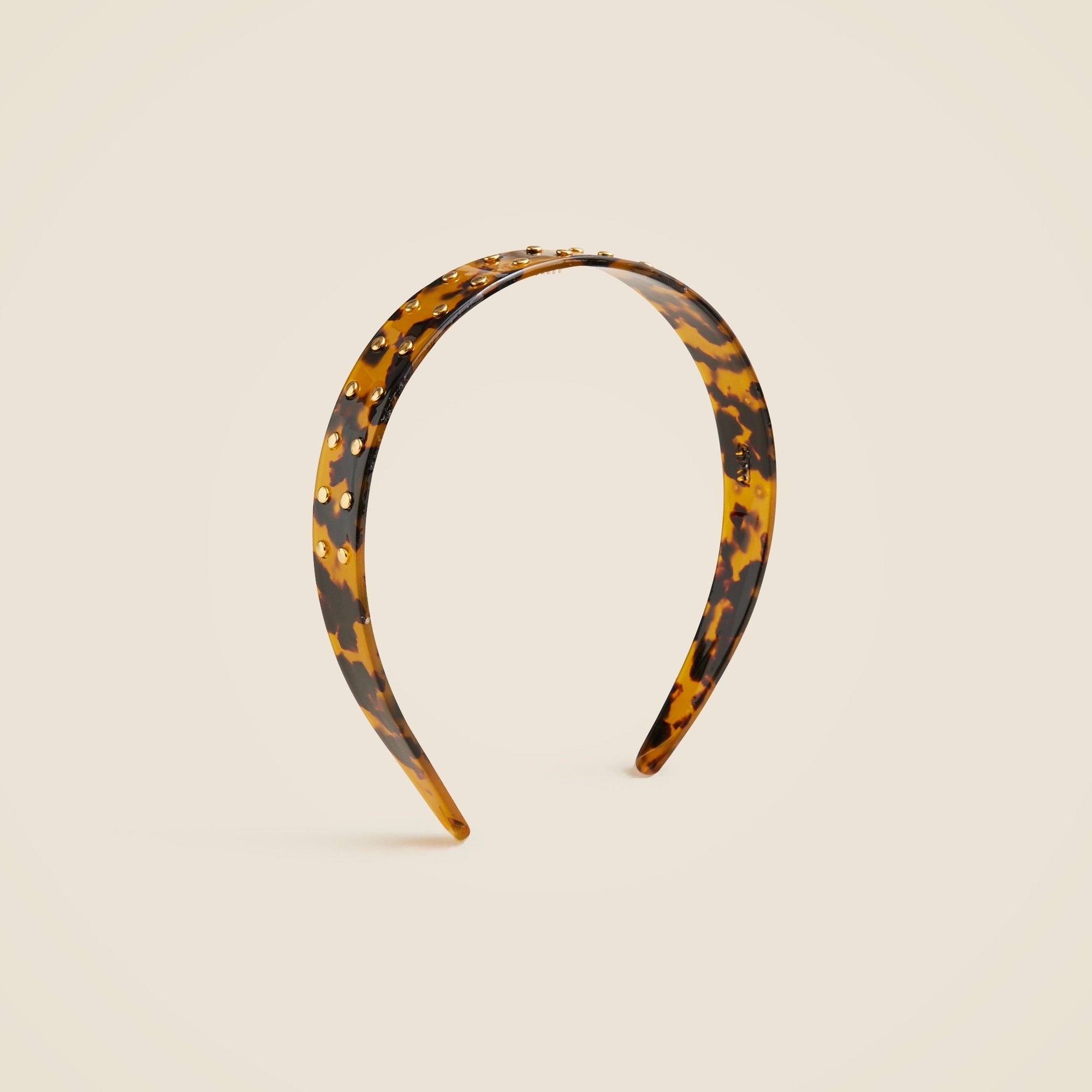 J.Crew: Tortoise Shell Stud Headband For Women
