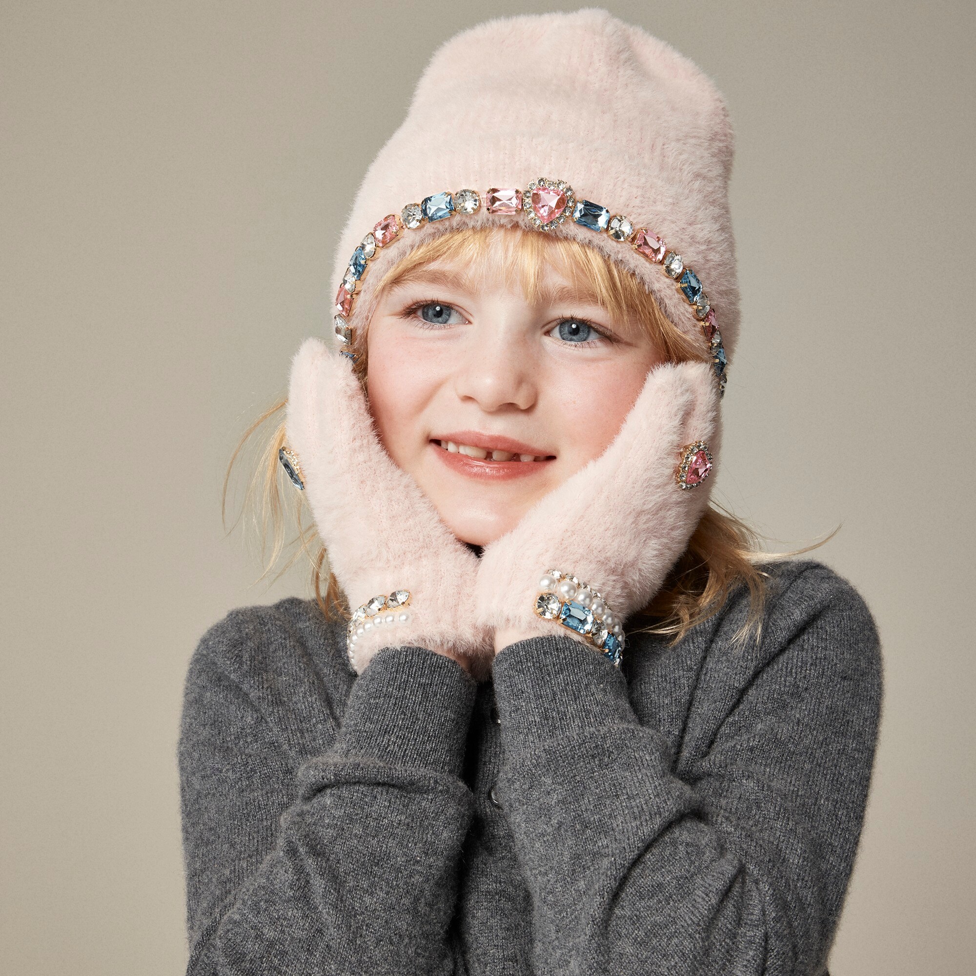 J.Crew: Super Smalls Girls' Embellished Beanie For Girls