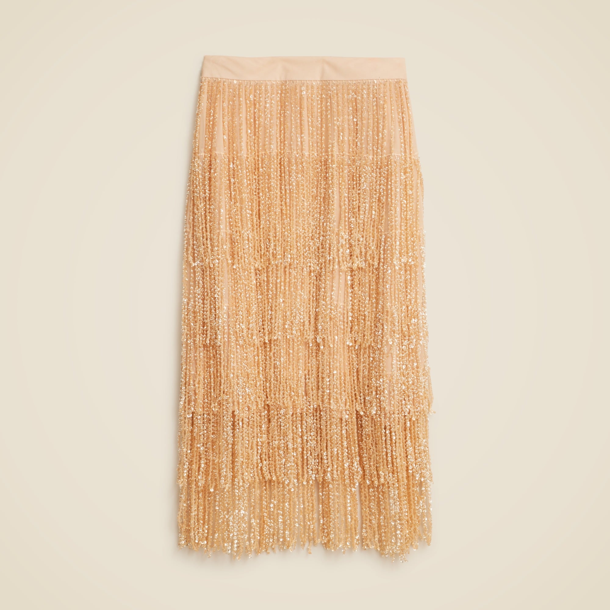 J.Crew: Collection Sequin Fringe Skirt For Women