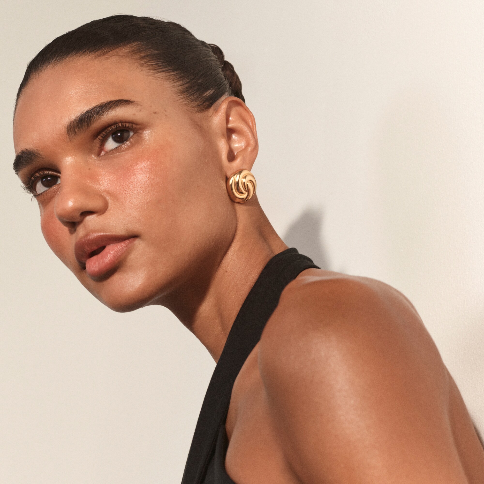 Sculptural Button Earrings For Women | J.Crew