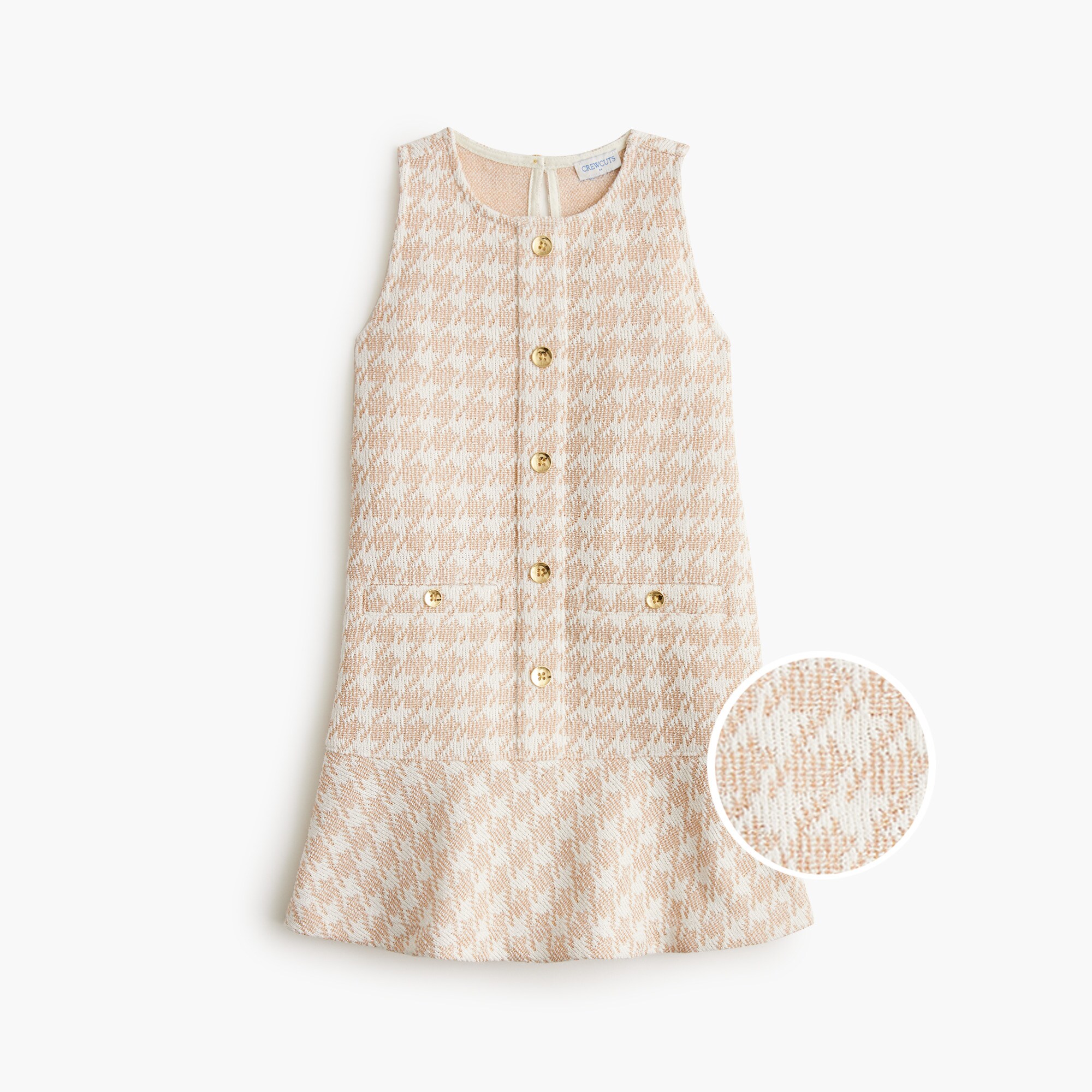 Girls' Shimmer Houndstooth Button-front Dress For Girls | Factory