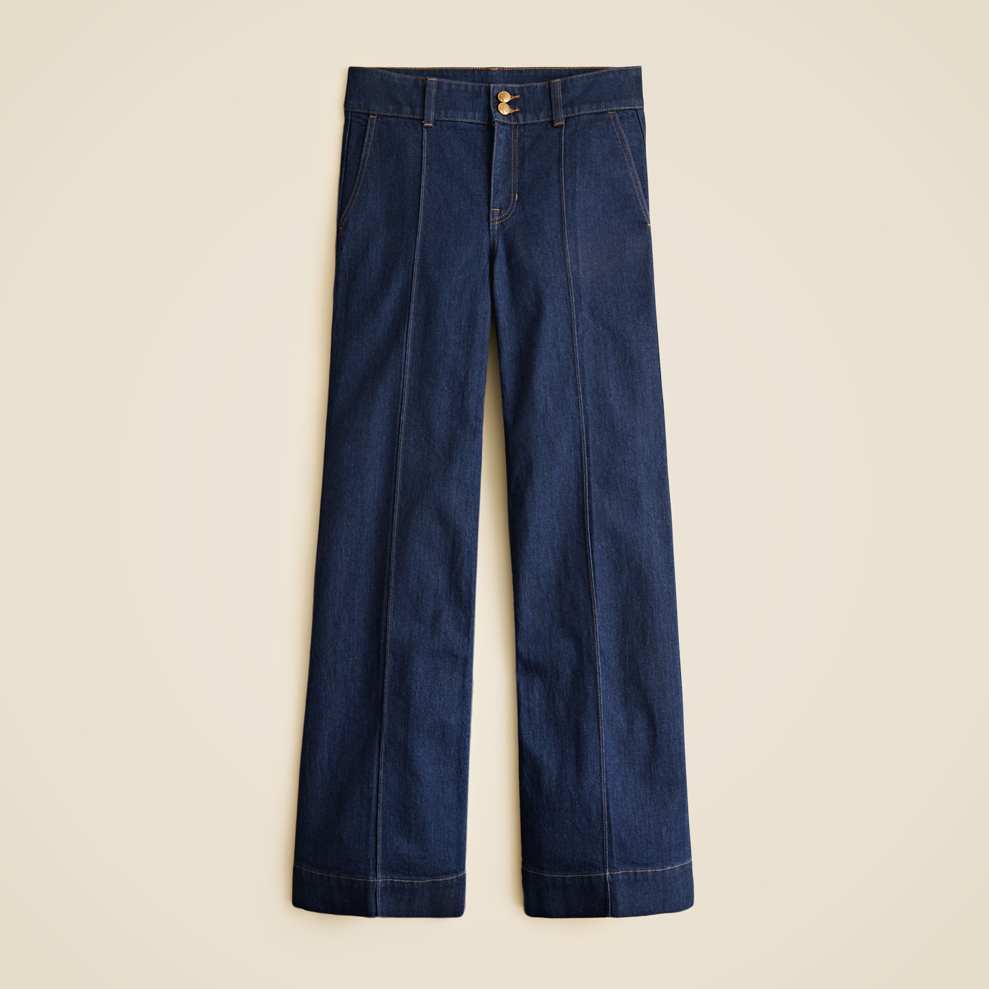 Denim Trouser Jean With Stacked Buttons For Women | J.Crew