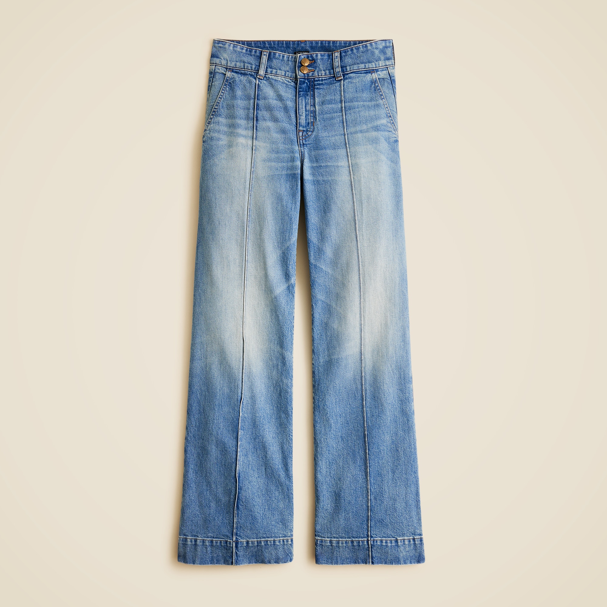 Denim Trouser Jean With Stacked Buttons For Women | J.Crew