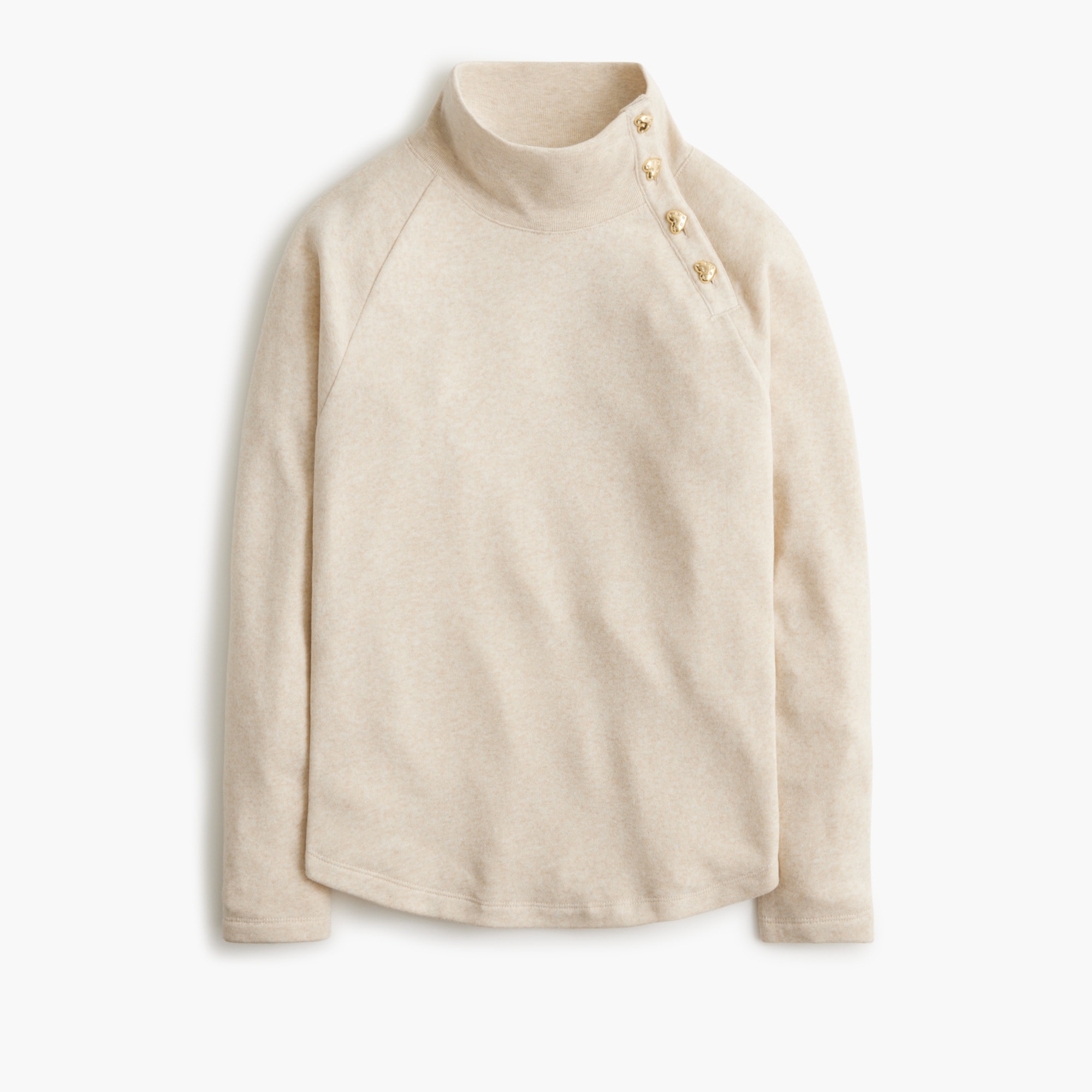 Heart-button Mockneck Pullover For Women | Factory