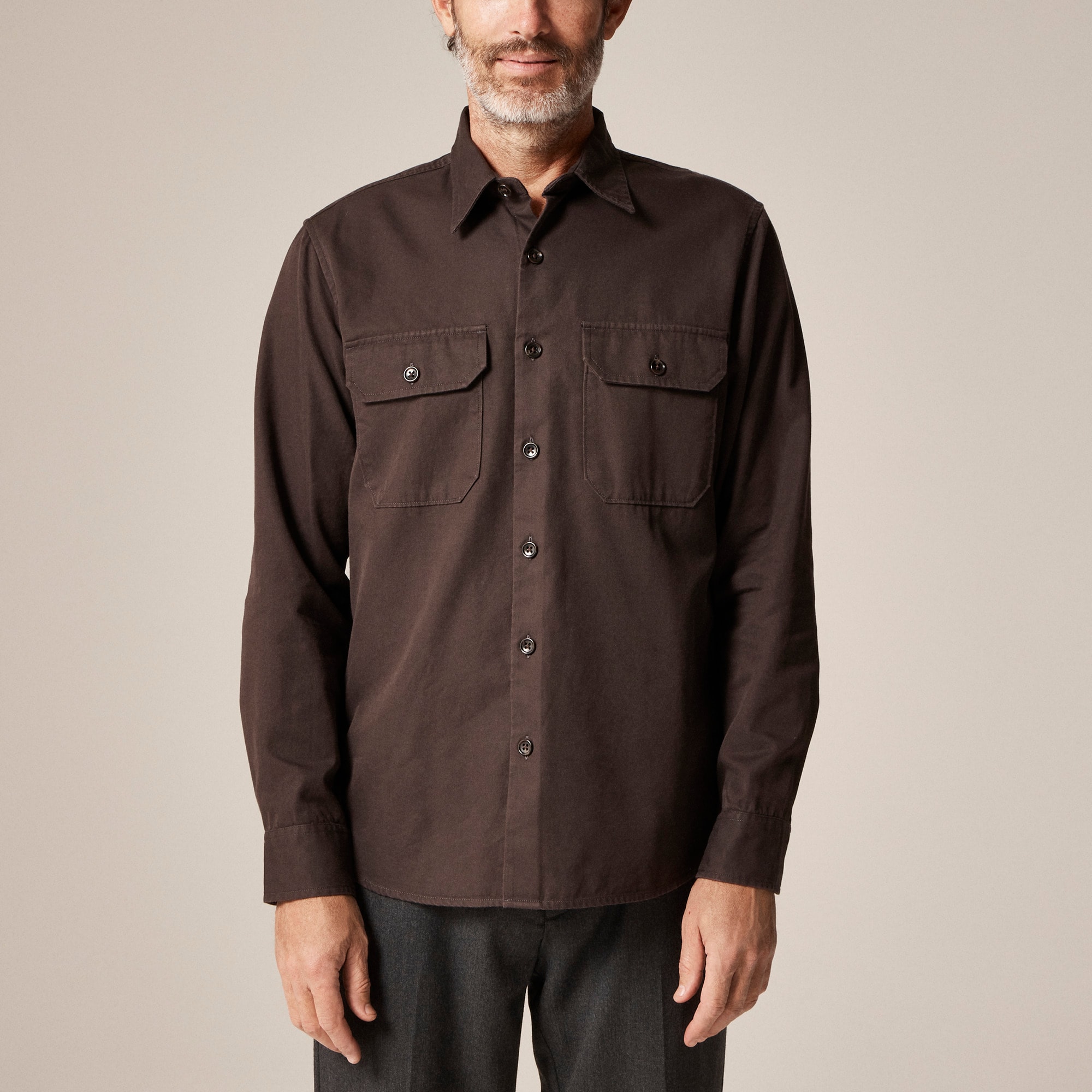 Twill Workshirt In Cotton-TENCEL™ Lyocell Blend For Men | J.Crew