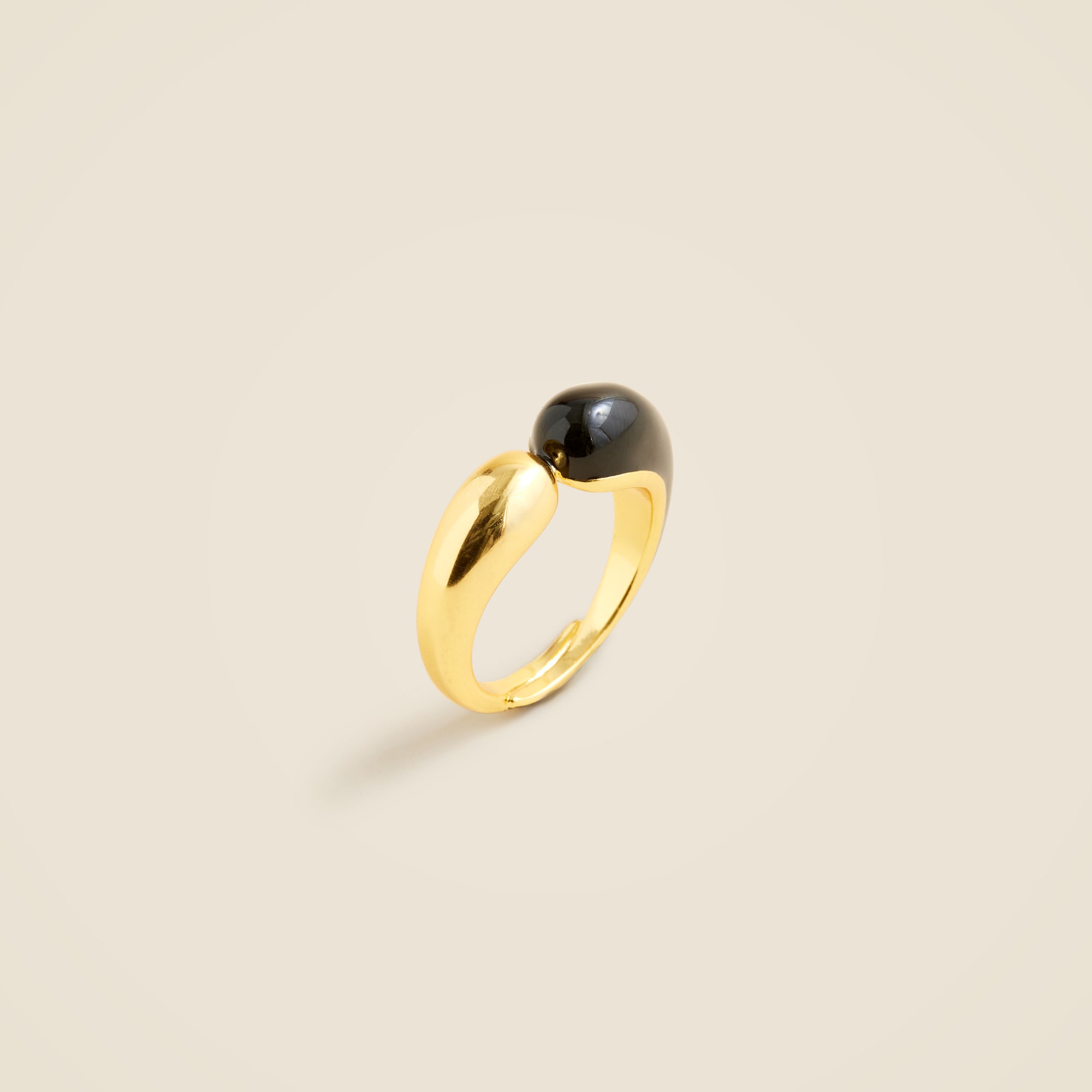 KHIRY X J.Crew Two-talon Ring With Black Enamel For Women | J.Crew