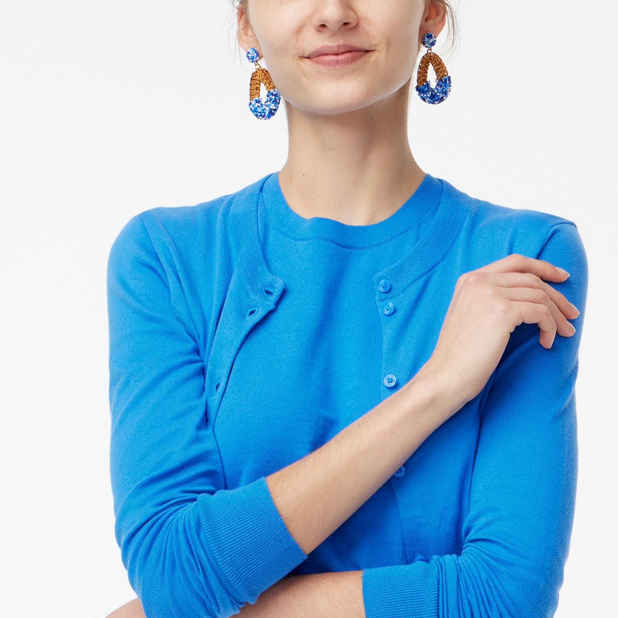Factory: Classic Cotton Cardigan Sweater For Women